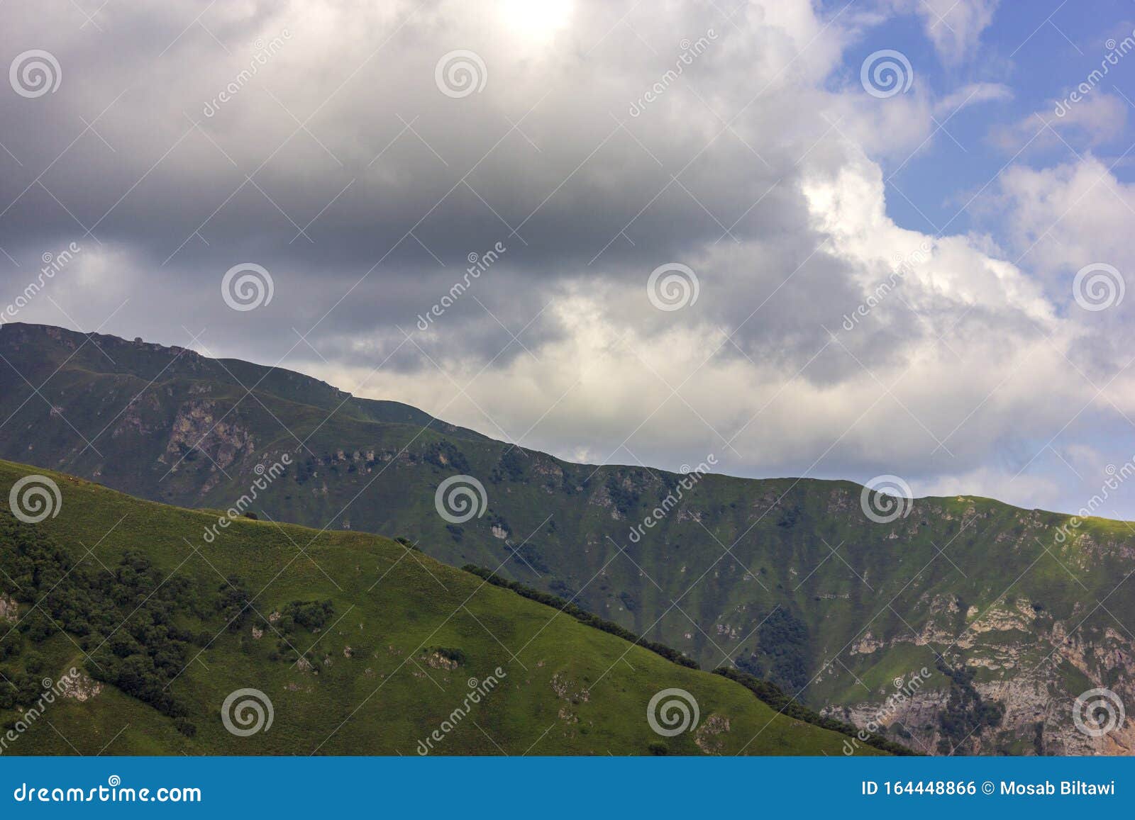 Russian Region, Chechen Republic, Caucasus Mountains Stock Photo ...