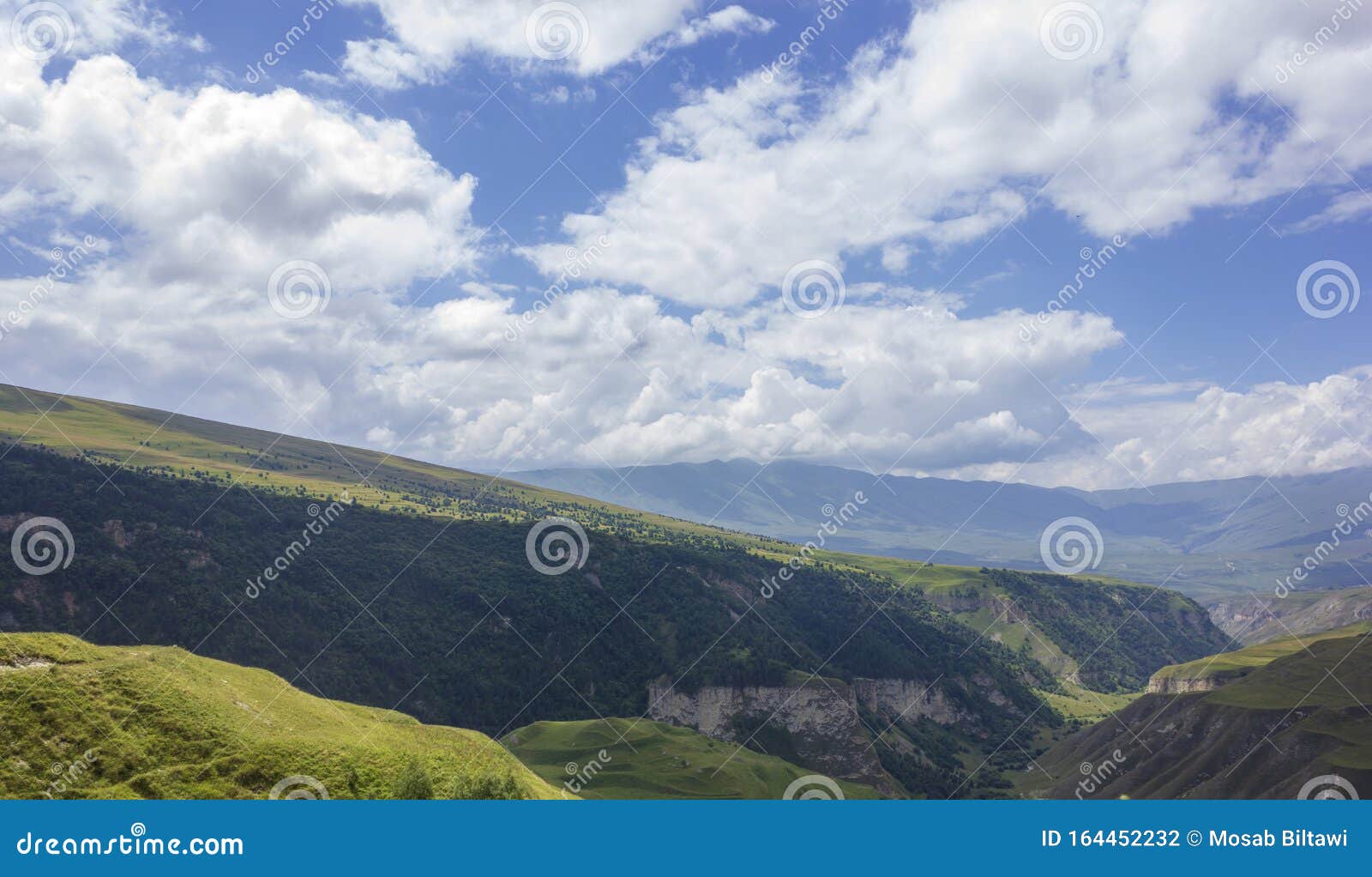 Russian Region, Chechen Republic, Caucasus Mountains Stock Photo ...