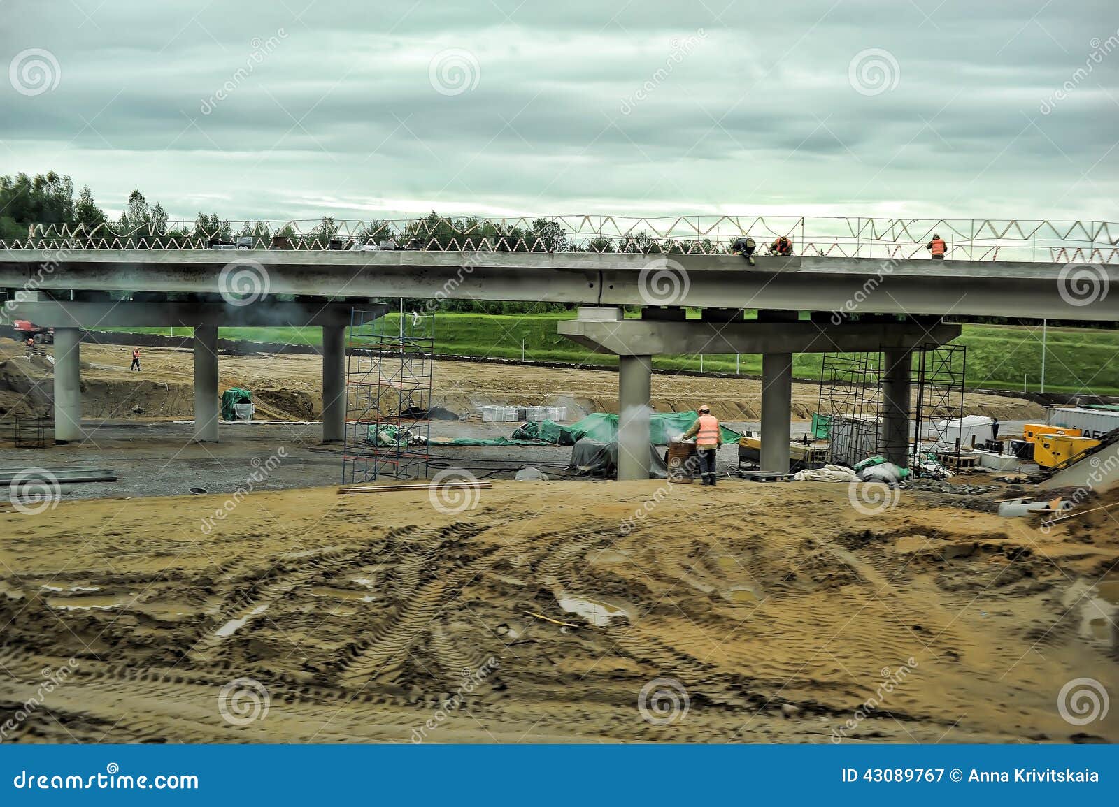 Russian road construction editorial photography. Image of crossing ...