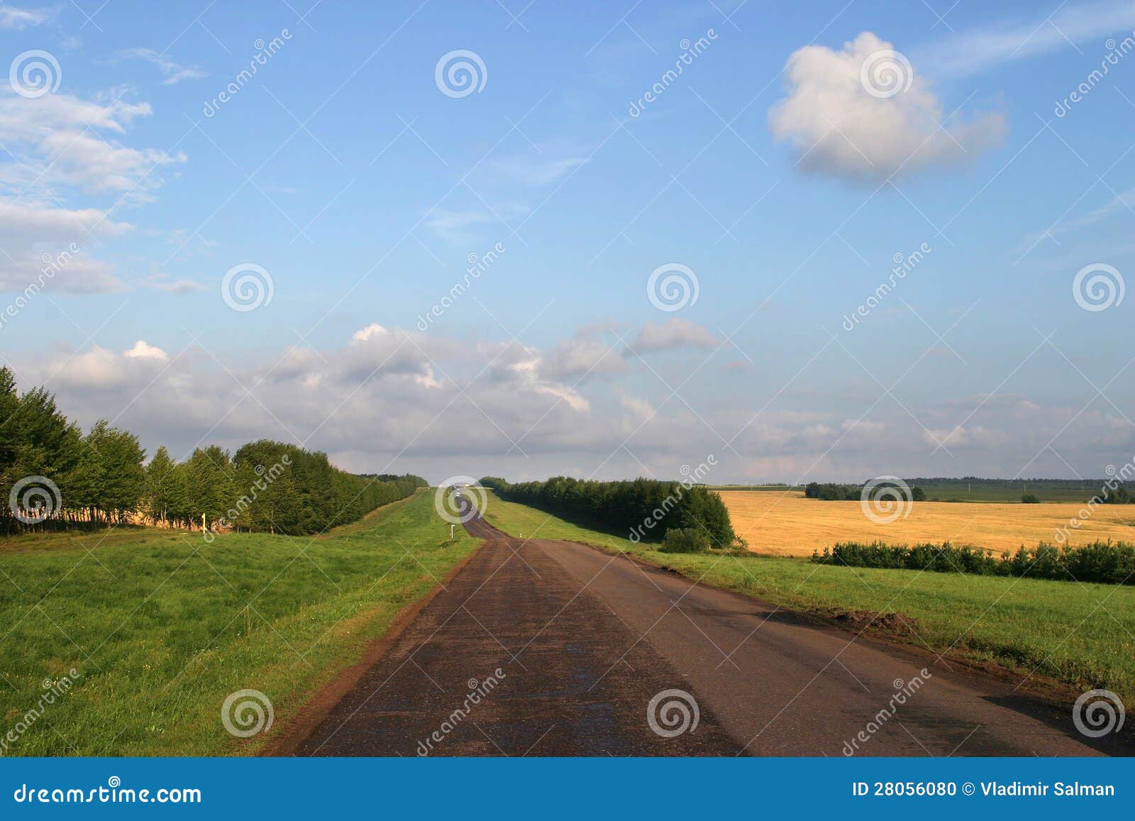 Russian roads stock photo. Image of clouds, road, forest - 28056080