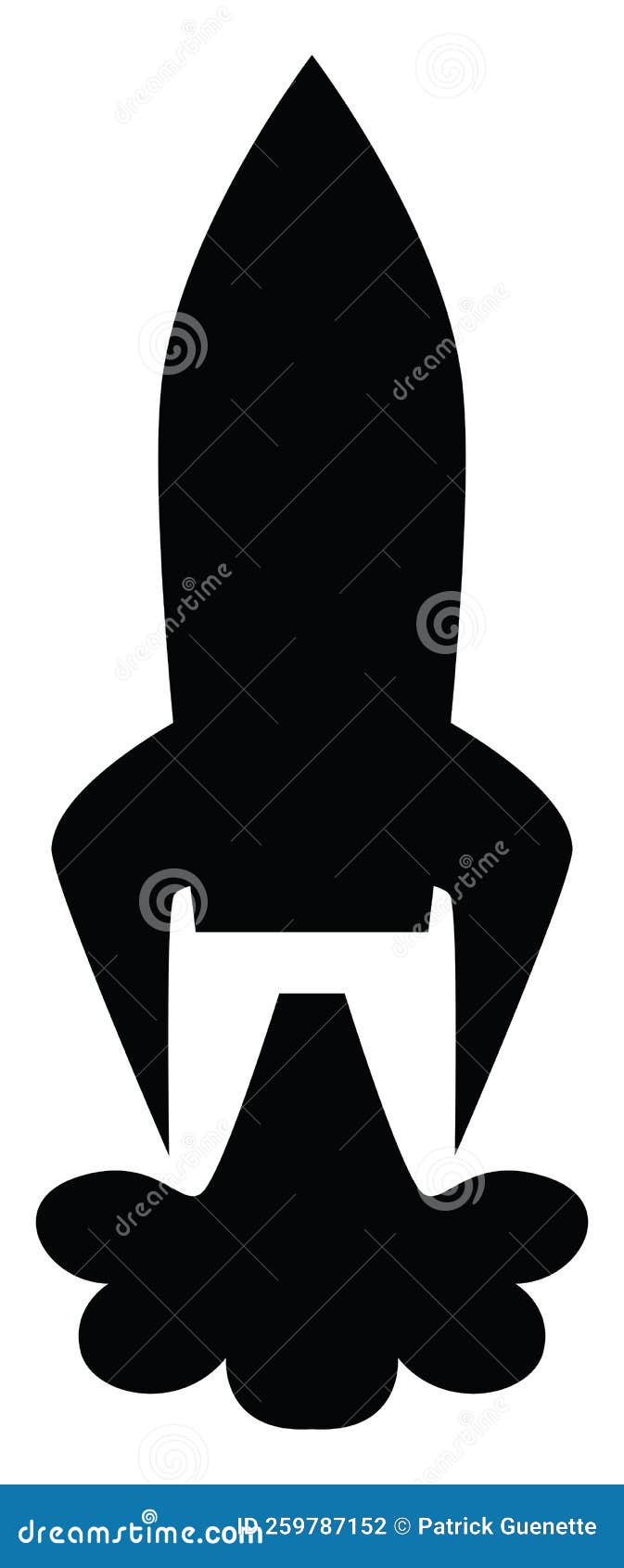 Russian rocket, icon stock vector. Illustration of template - 259787152