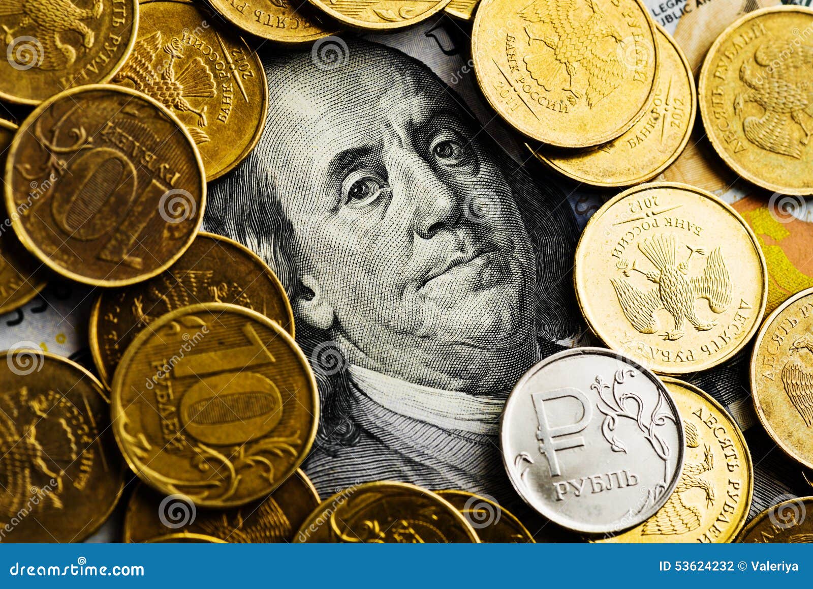 Russian roubles coins stock photo. Image of concepts - 53624232