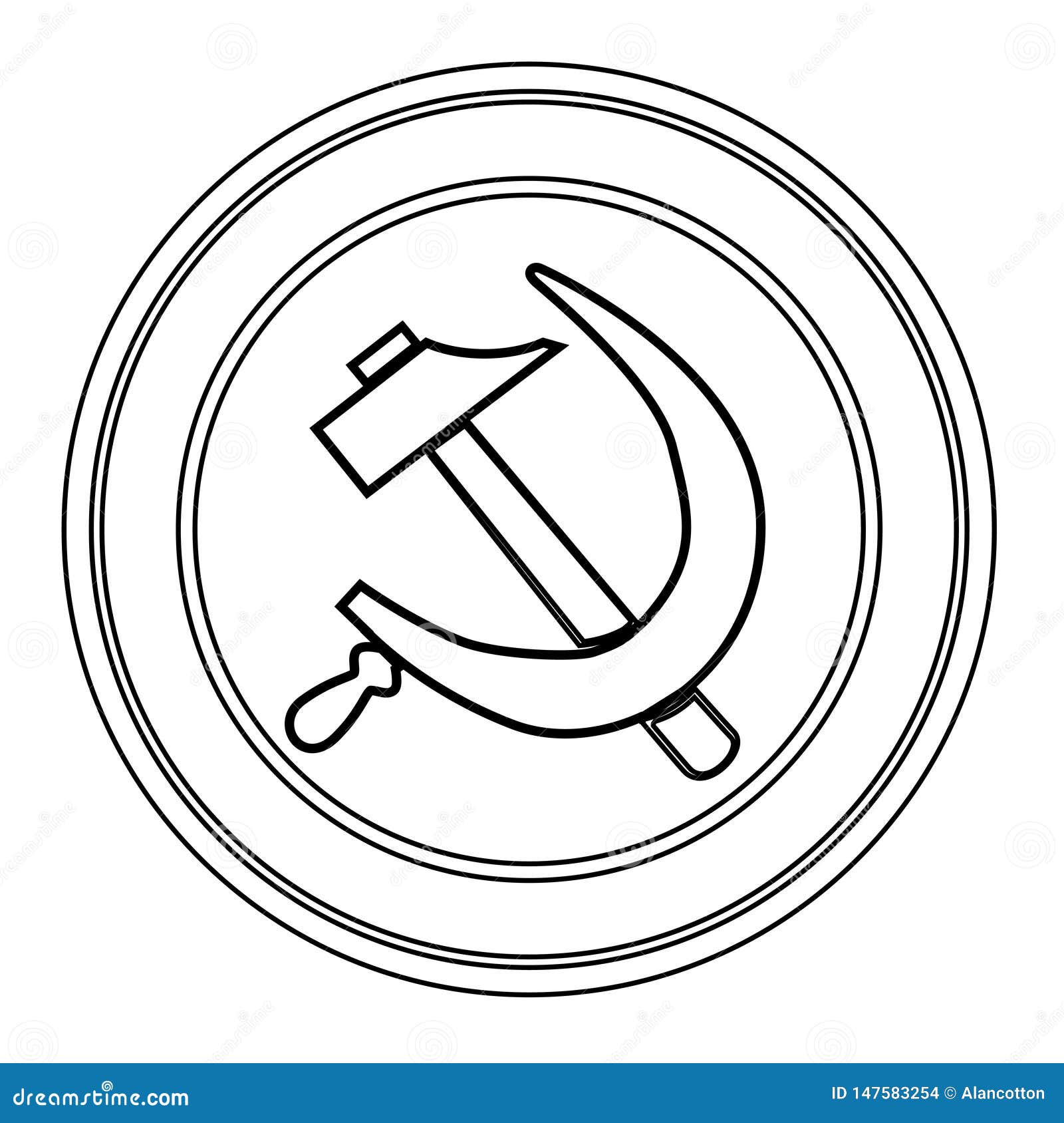 Russian Round Pin Badge stock vector. Illustration of cccp - 147583254