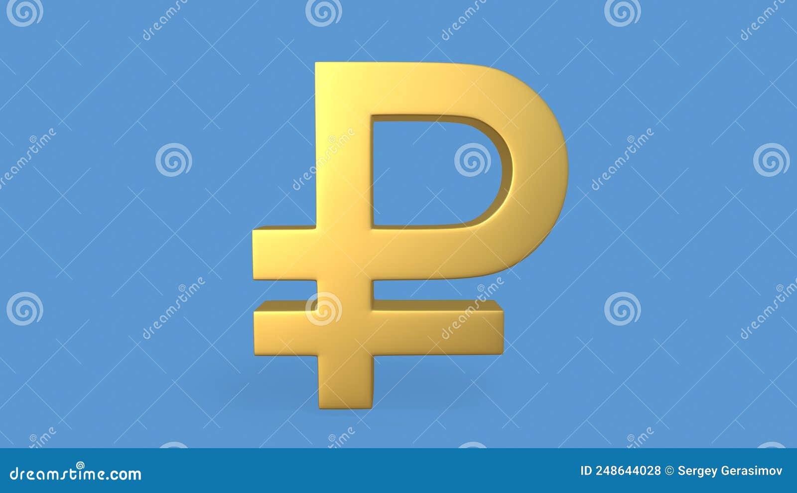 Russian Ruble Currency Symbol with a Stack of Coins. 3D-Rendering Stock ...