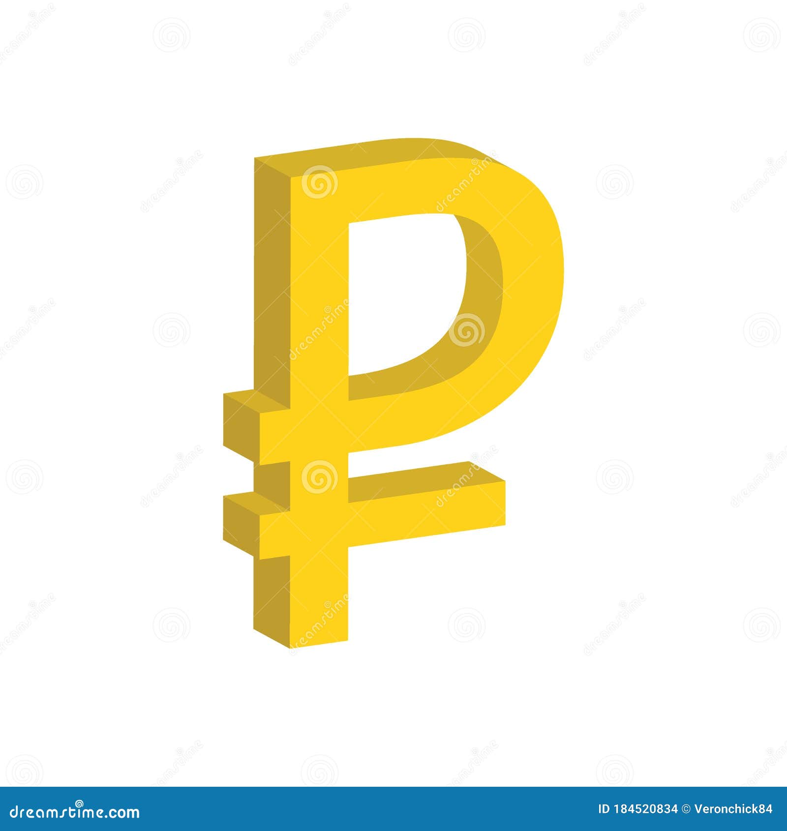 Russian Ruble Icon. Russian Ruble Icon 3D Isometric Vector ICON Stock ...