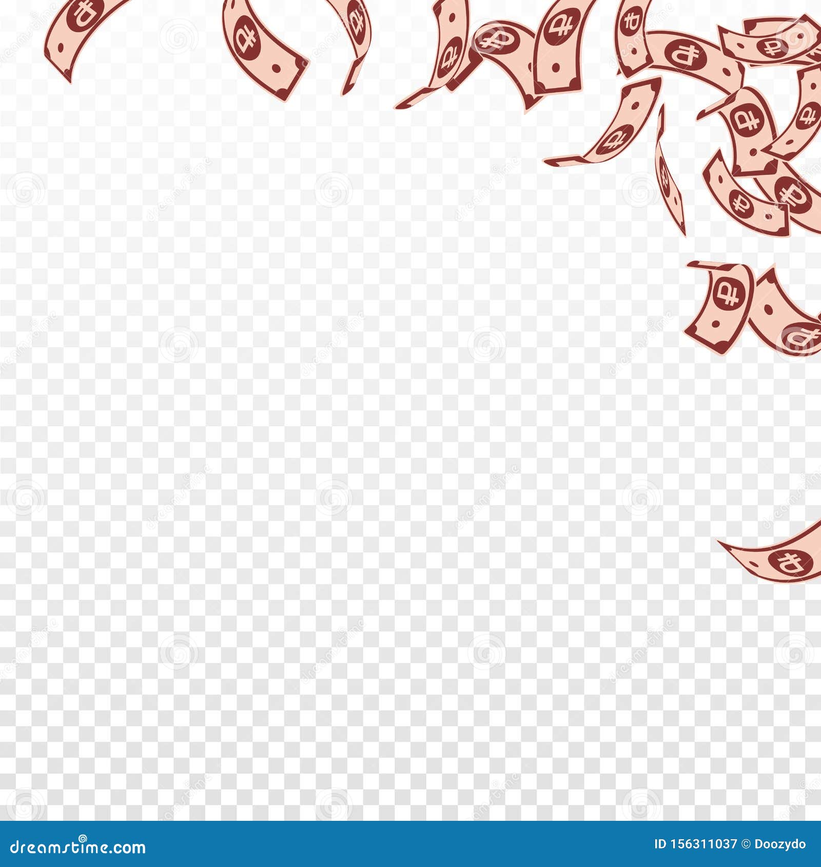 Russian Ruble Notes Falling. Floating RUB Bills on Stock Vector ...