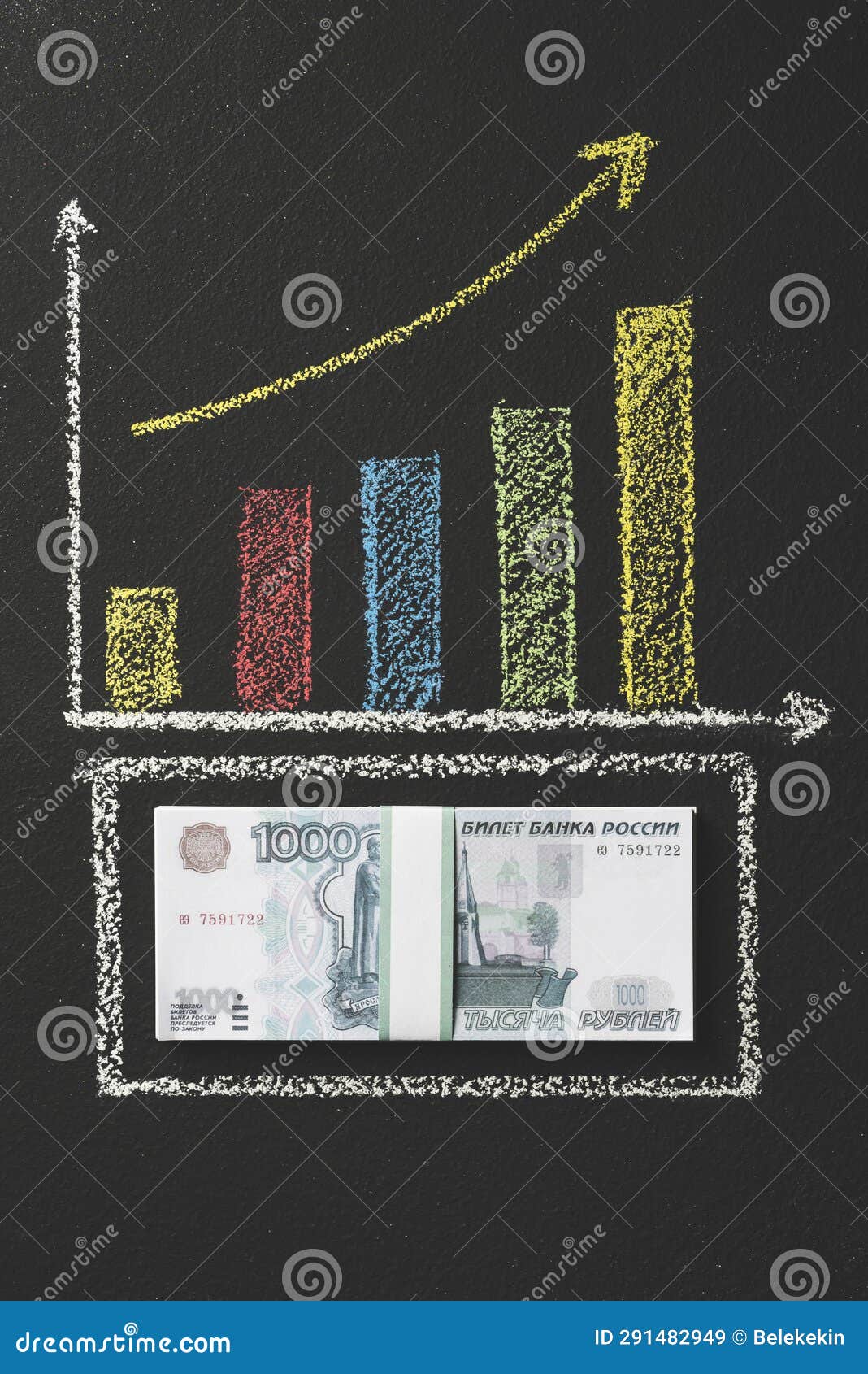 Russian Ruble Rising in Value Stock Image - Image of growth, rate ...