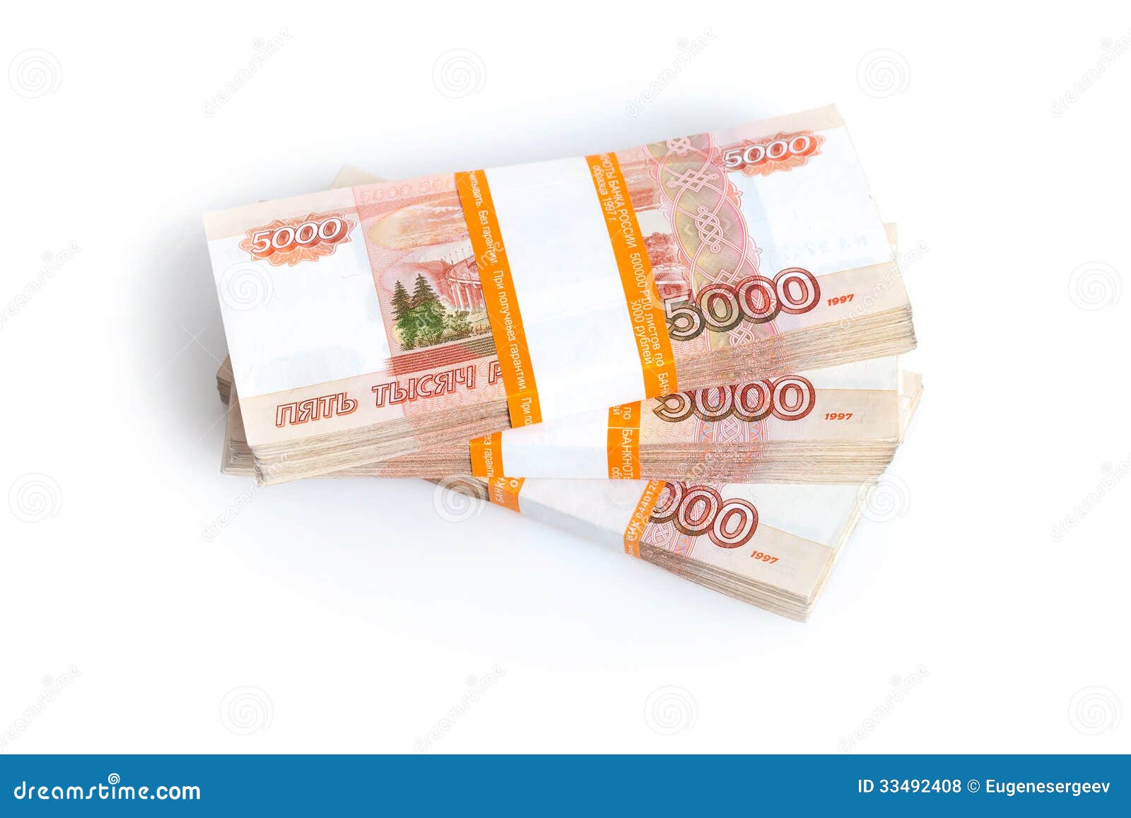 Russian rubles isolated stock photo. Image of banknotes - 33492408