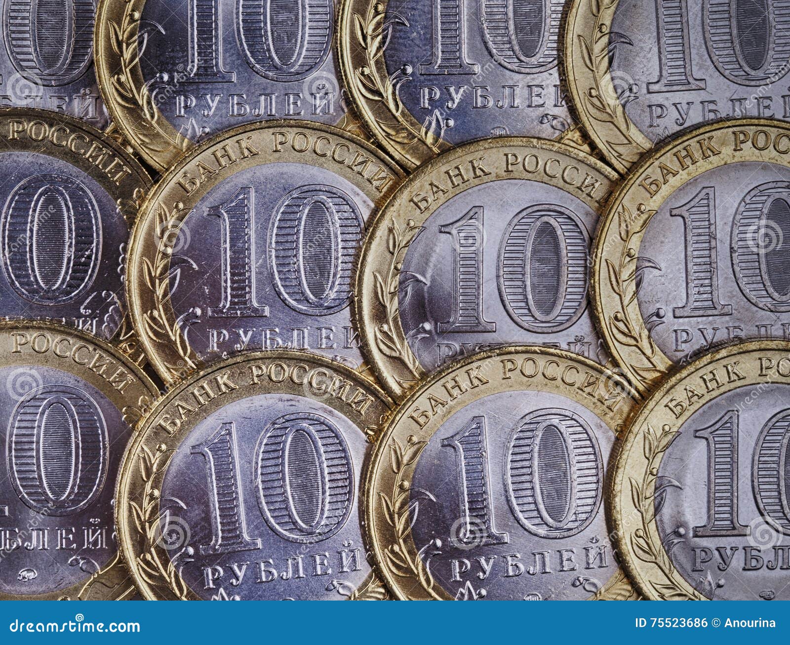 10 Russian rubles stock photo. Image of financial, exchange - 75523686