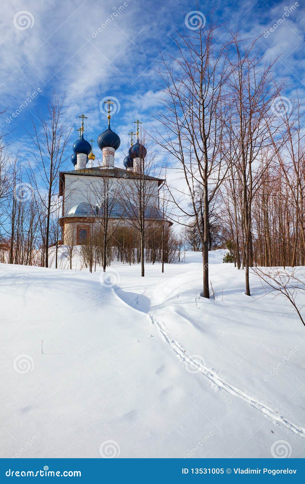 Russian Rural Church in Winter Stock Image - Image of orthodoxy, rural ...