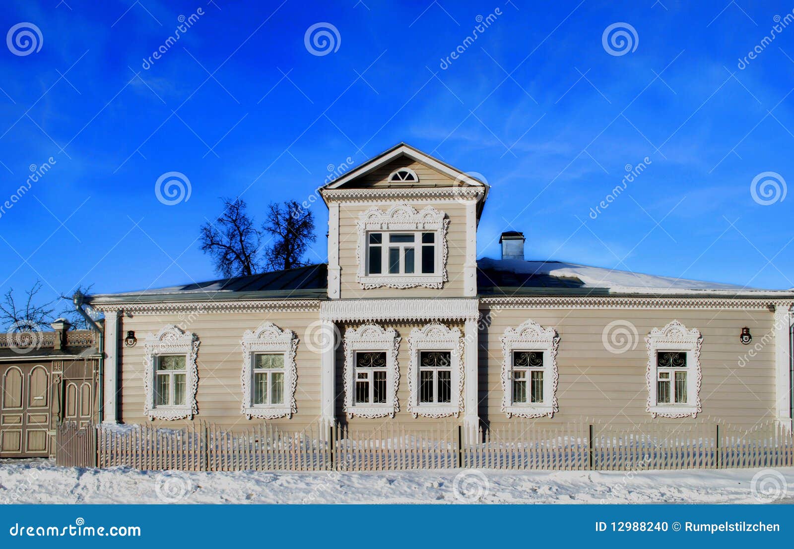 Russian rural house stock photo. Image of winter, russian - 12988240