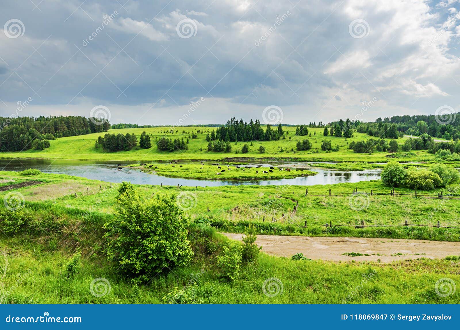 Russian rural landscape stock image. Image of rough - 118069847