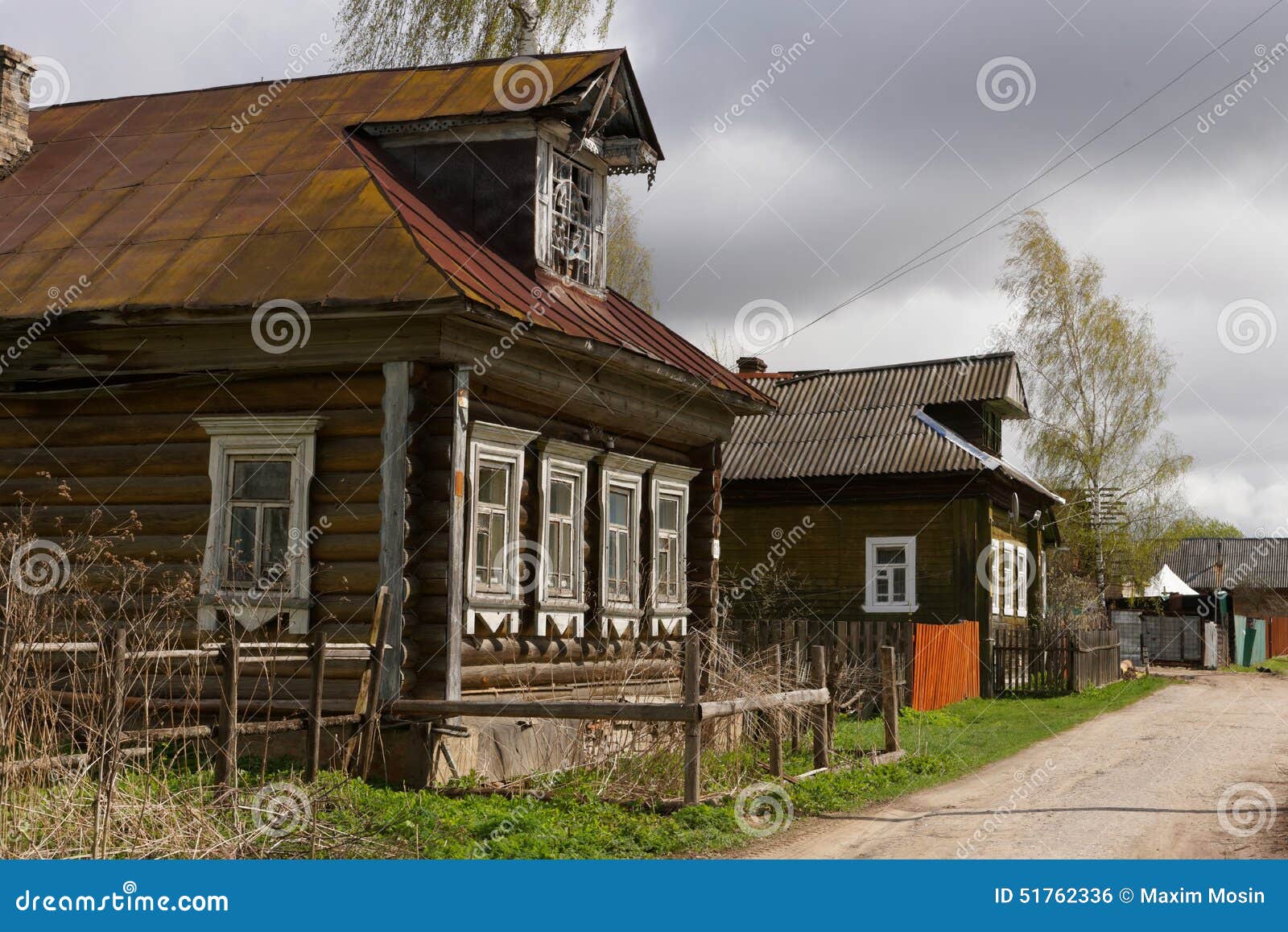 Russian rural street. stock photo. Image of nord, backgrounds - 51762336