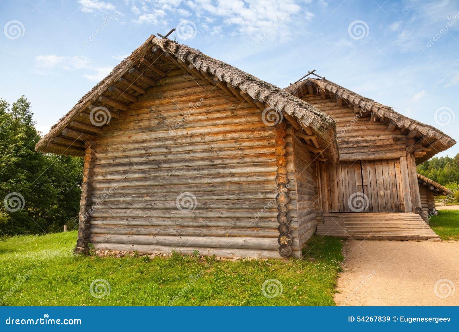 Russian Rural Wooden Architecture Example, Old Barns Stock Image ...