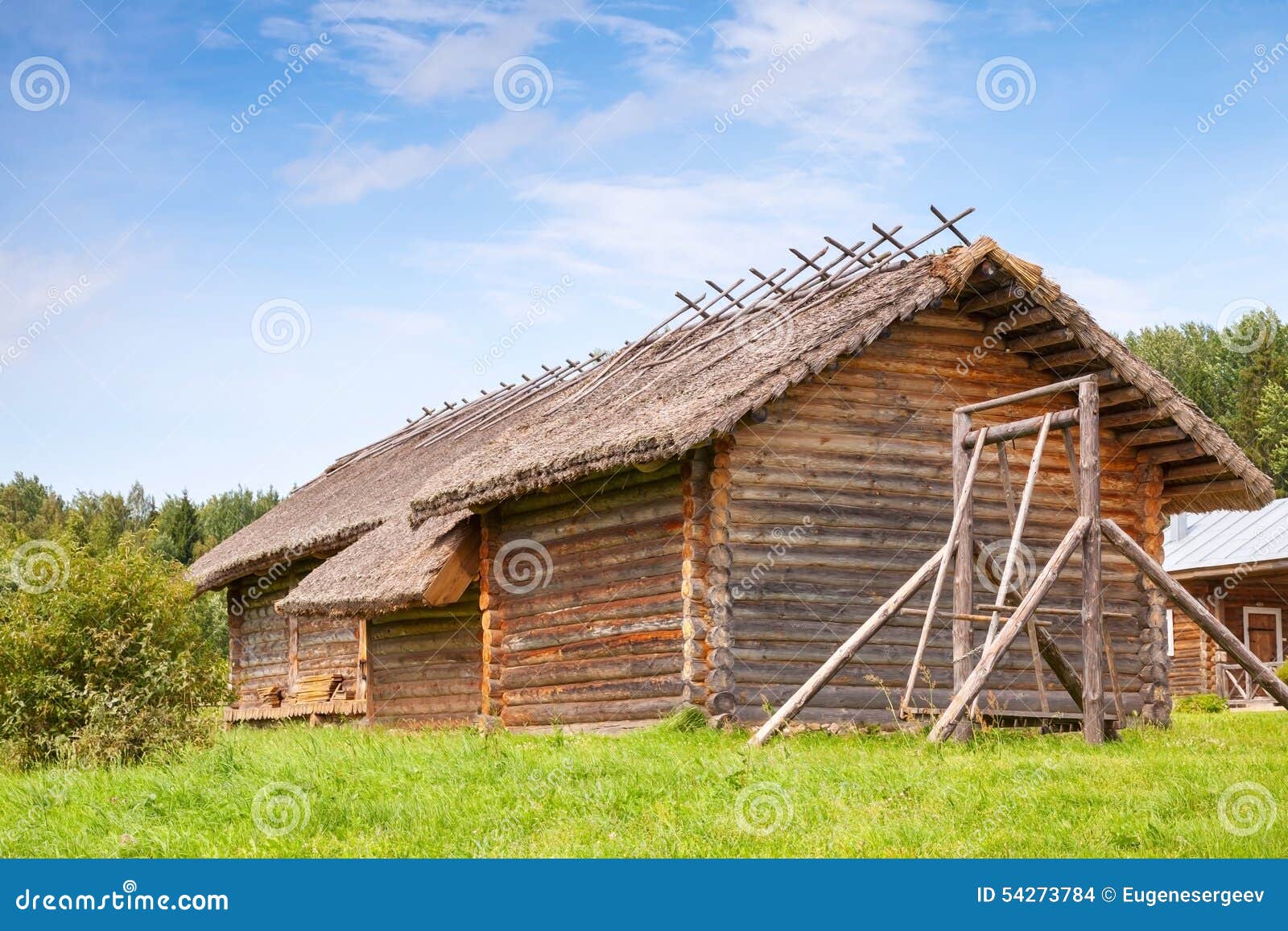 Russian Rural Wooden Architecture Example, Old Barns Stock Photo ...