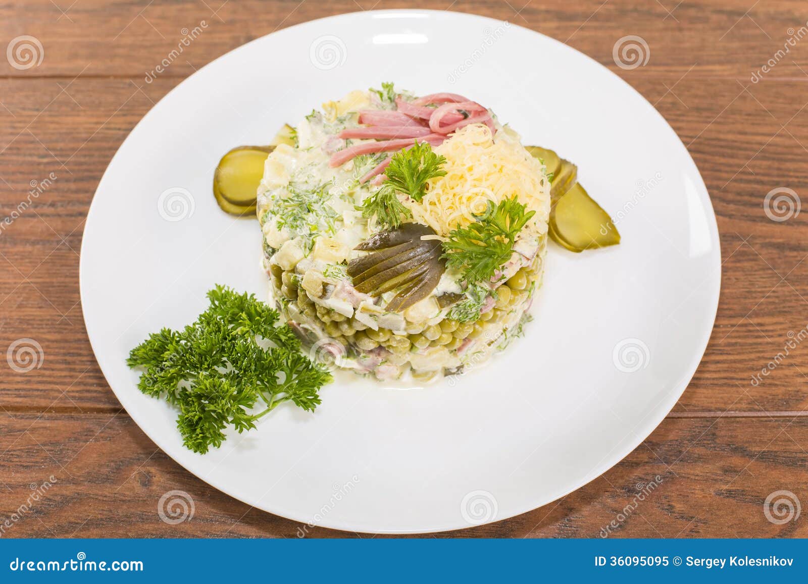 Russian Salad with Mayonnaise Stock Image - Image of mayonnaise ...