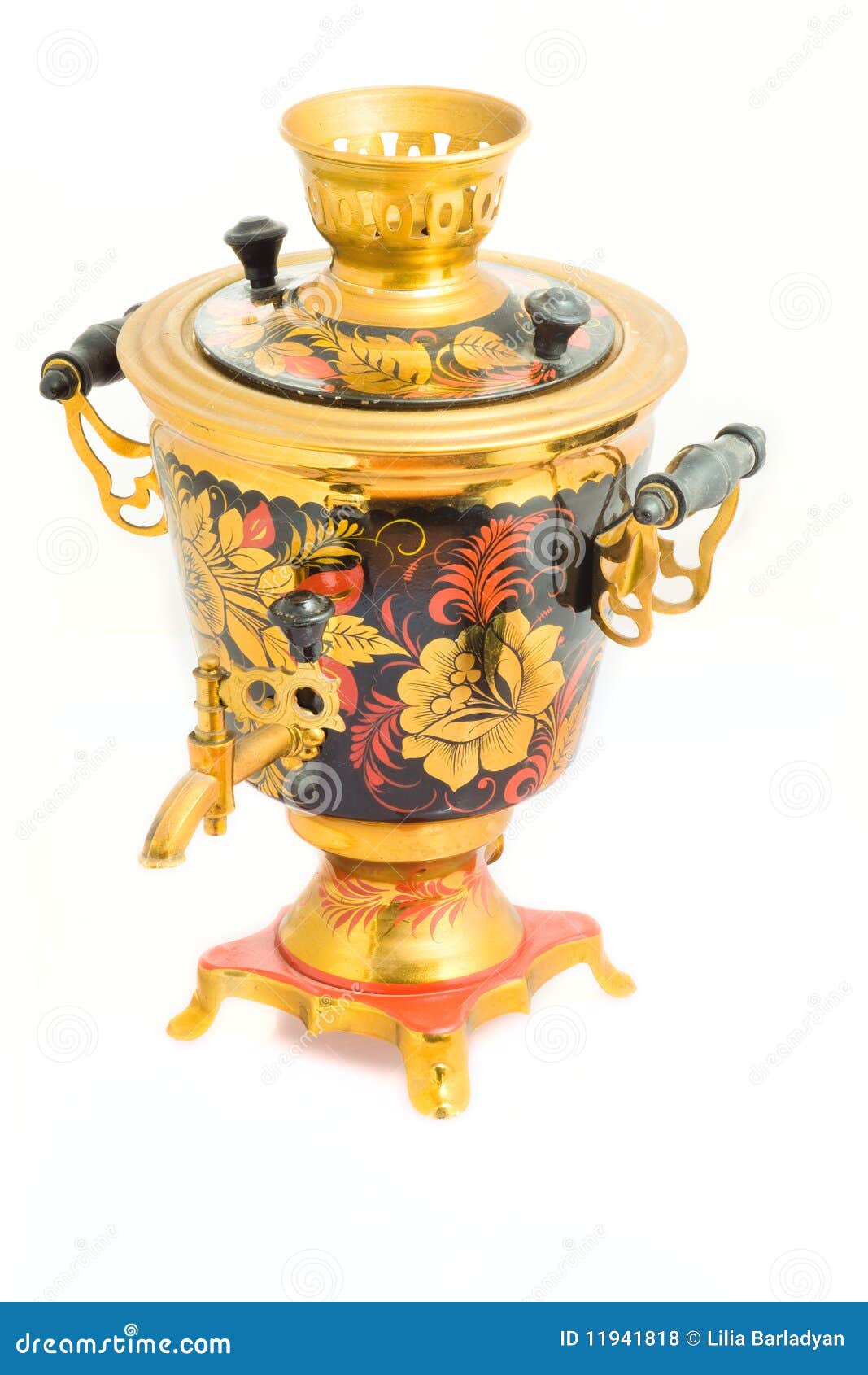 Russian samovar stock photo. Image of gold, ornate, fashioned - 11941818
