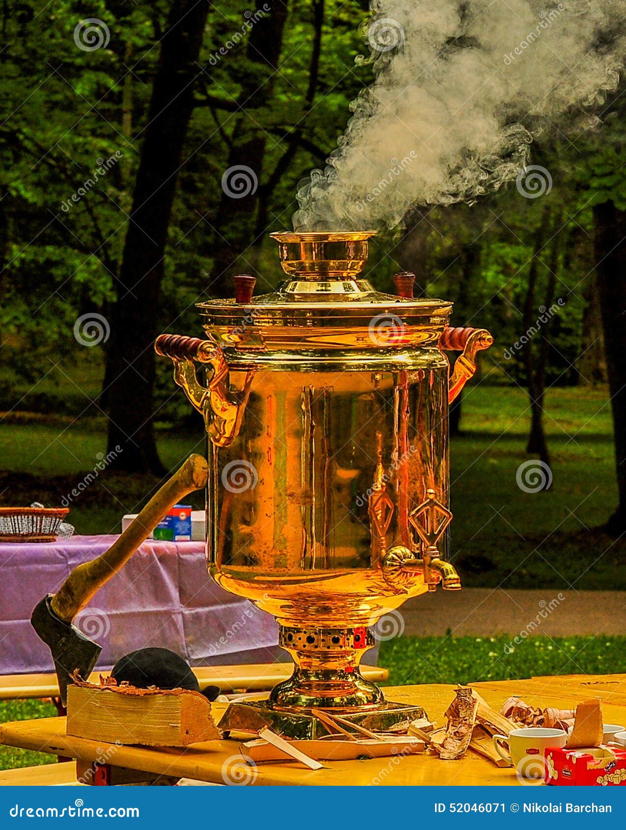 Russian samovar stock image. Image of samovar, gloss - 52046071