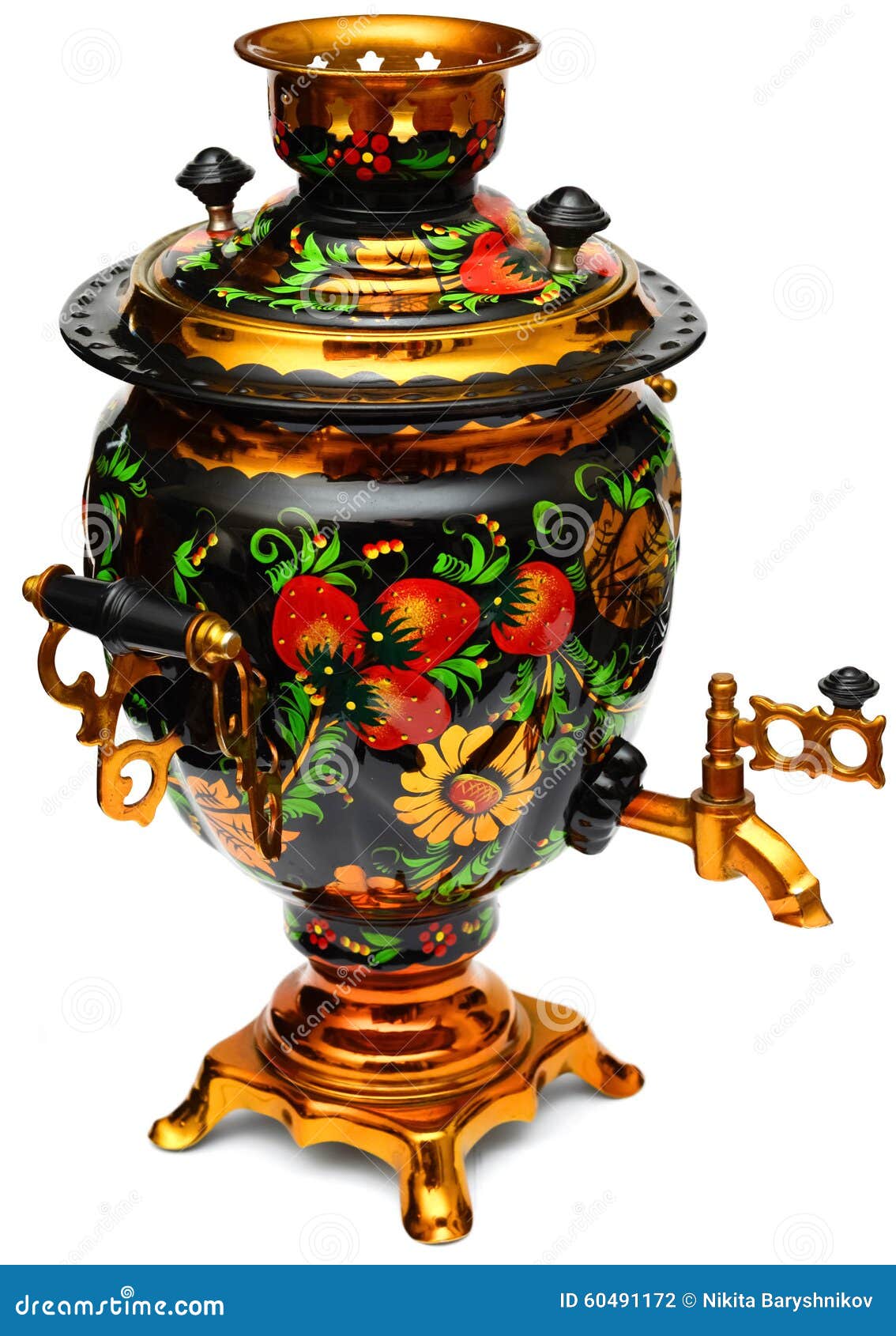 Russian samovar stock photo. Image of traditions, khokhloma - 60491172