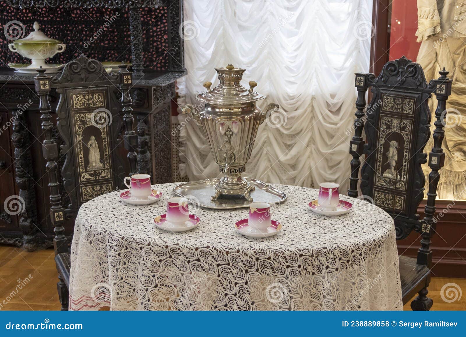 Russian Samovars in the Interior of the Samovar Museum in Tula ...
