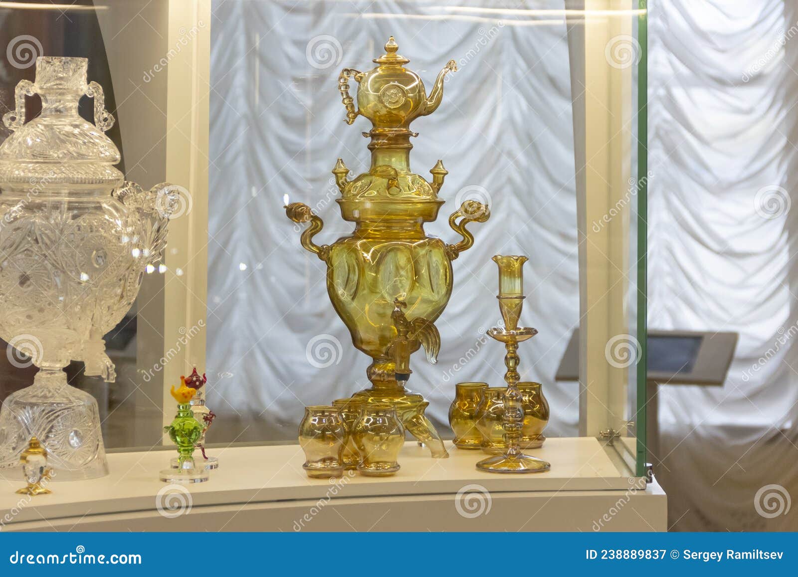 Russian Samovars in the Interior of the Samovar Museum in Tula ...