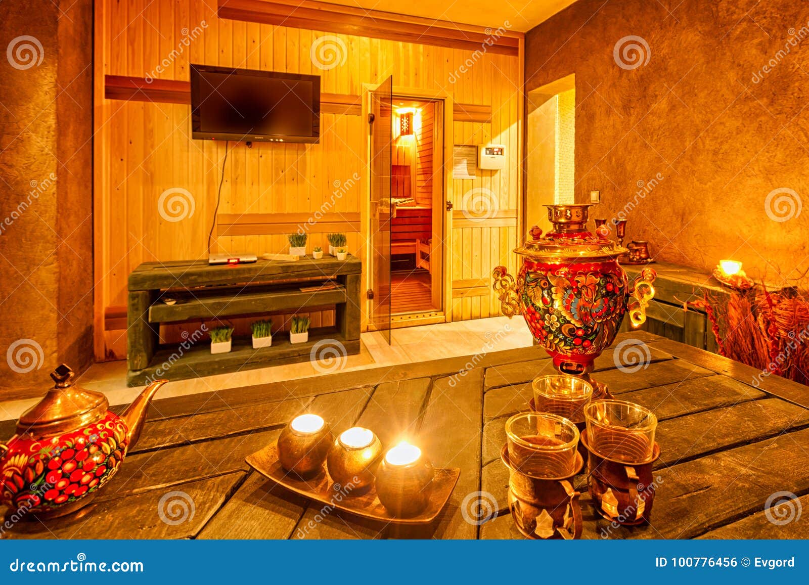 Typical russian bathroom stock photo. Image of candle - 100776456