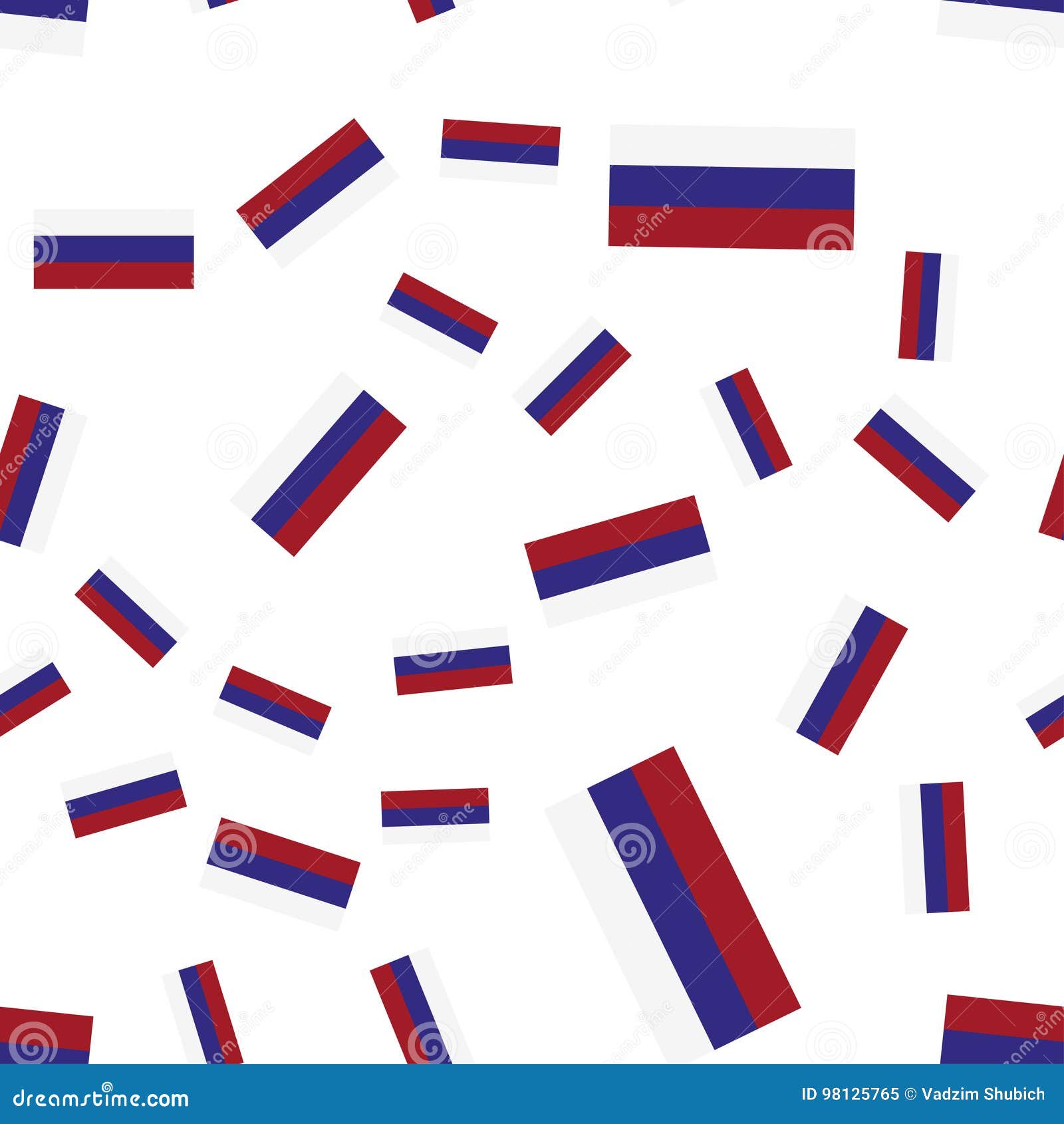 Russian Seamless Pattern with Flag. Flat Illustration EPS 10 Stock ...