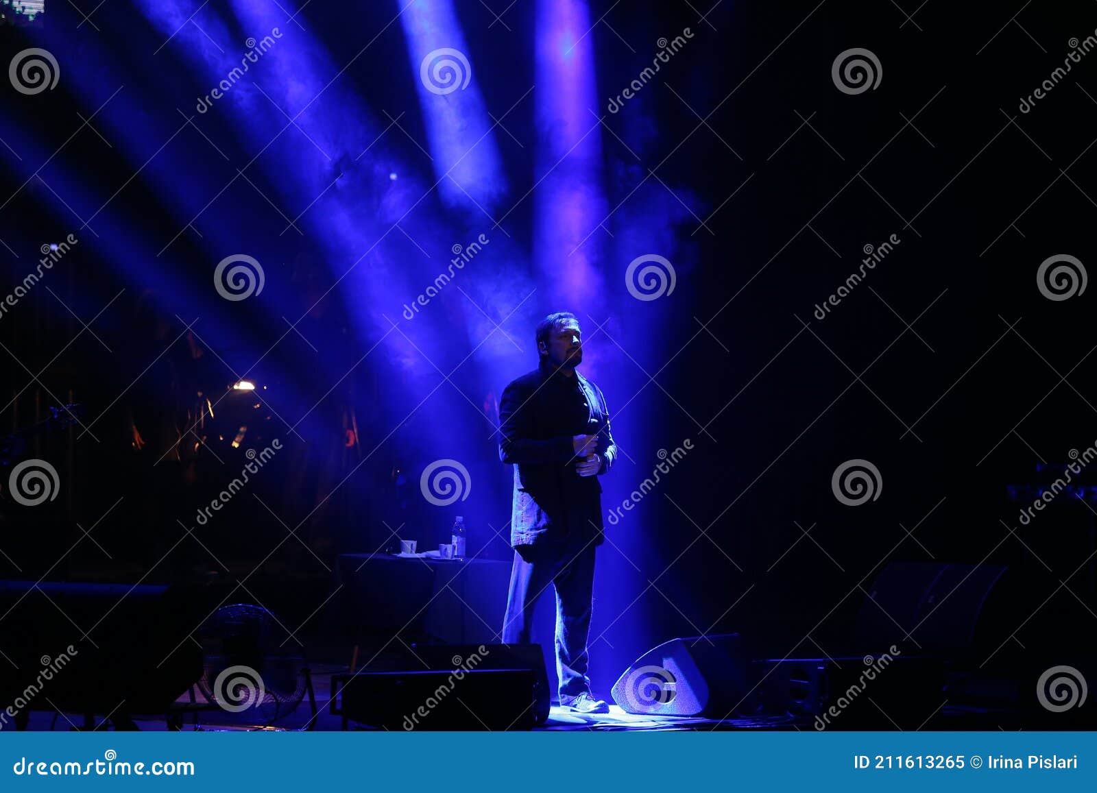 Russian Singer Stas Mihailov Sings on Stage. Editorial Image - Image of ...