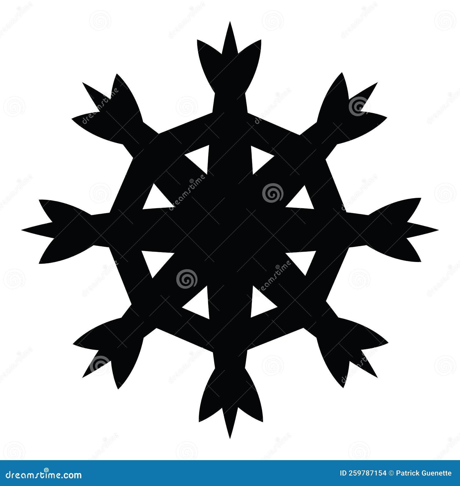 Russian snowflake, icon stock vector. Illustration of russia - 259787154