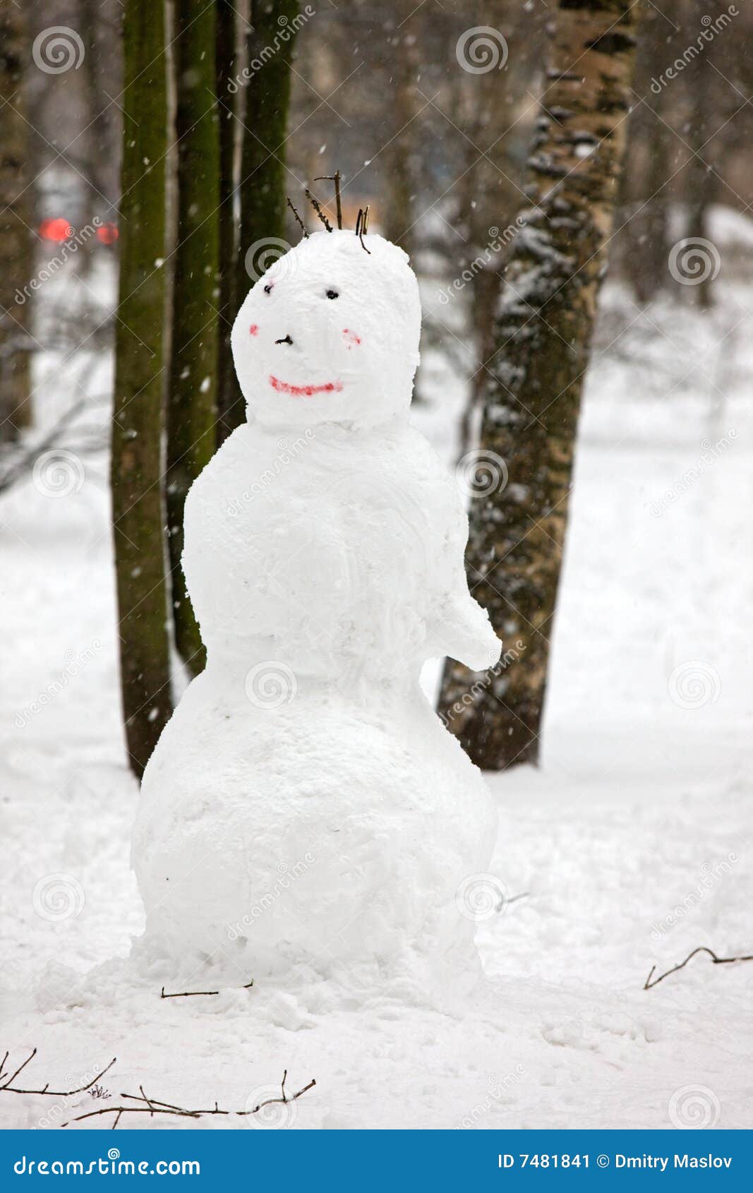 Russian Snowman stock image. Image of outdoors, weather - 7481841