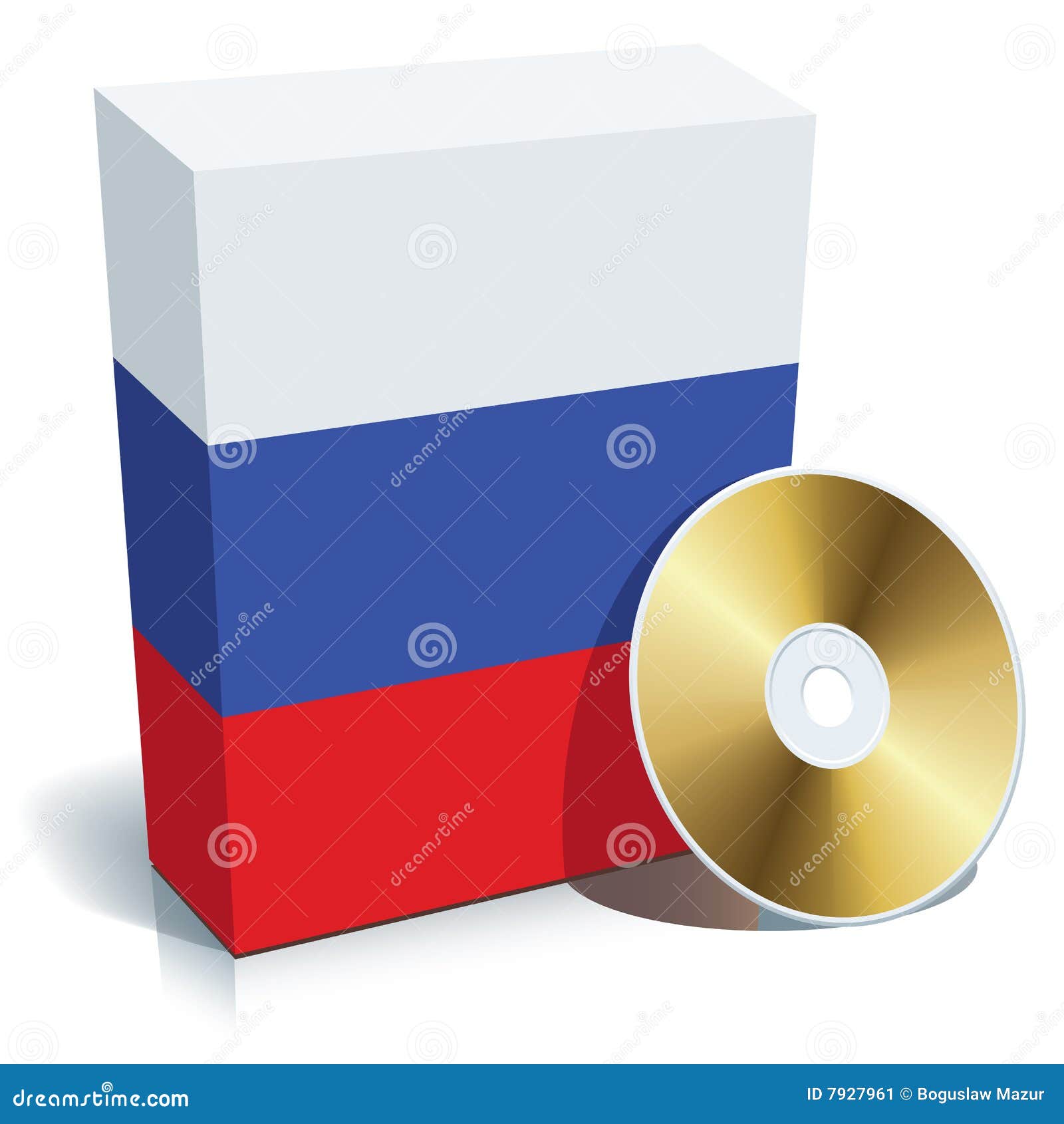 Russian Software Box and CD Stock Vector - Illustration of diction ...