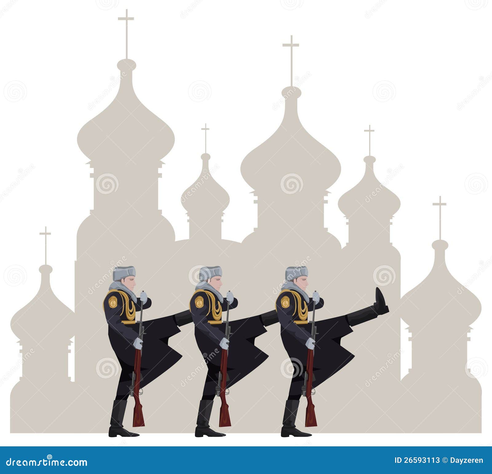 Russian Soldiers Cartoon Vector | CartoonDealer.com #26593113
