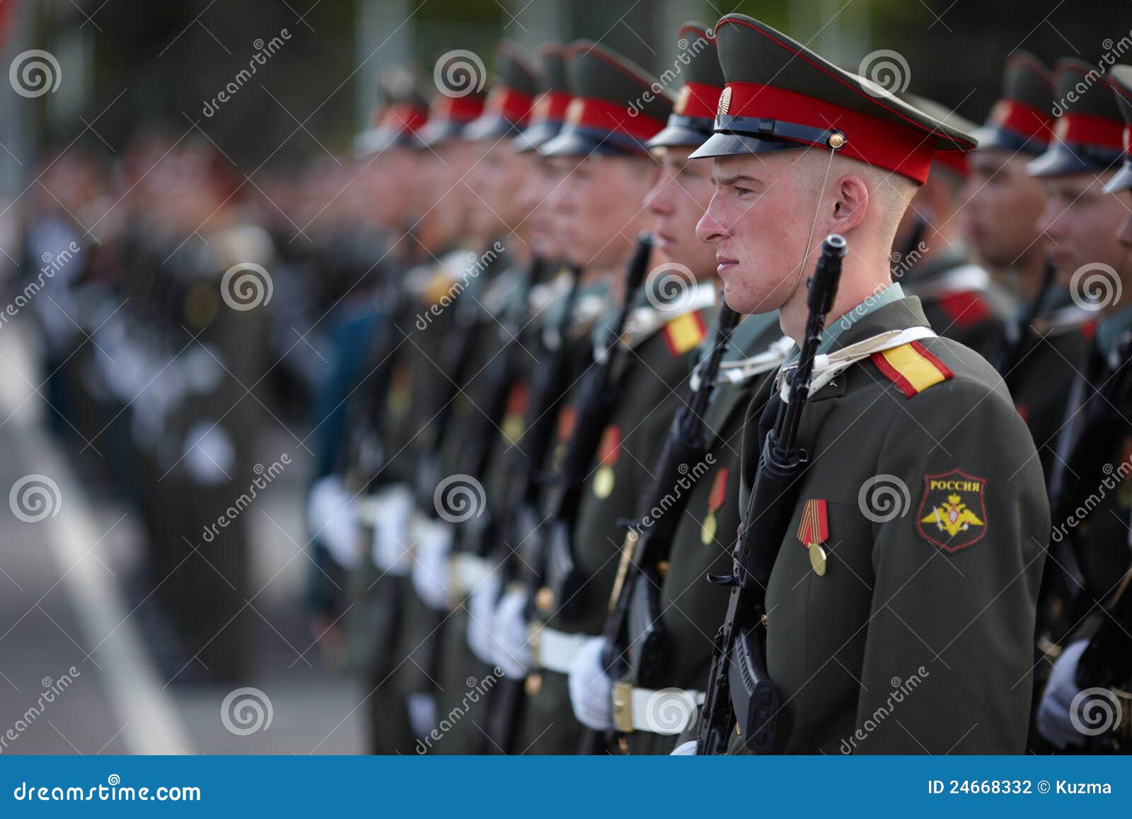 Russian Soldiers at the Parade Repetition Editorial Photography - Image ...