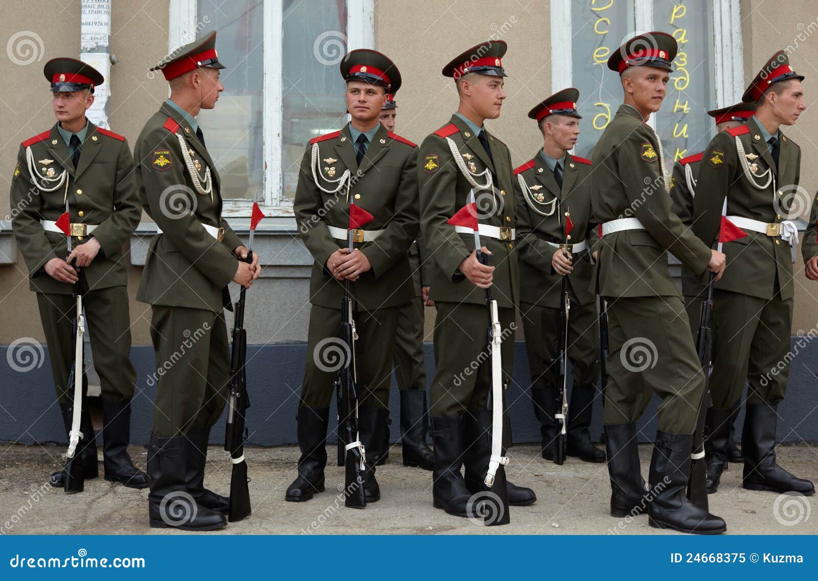 Russian Soldiers At The Parade Repetition Editorial Photo ...