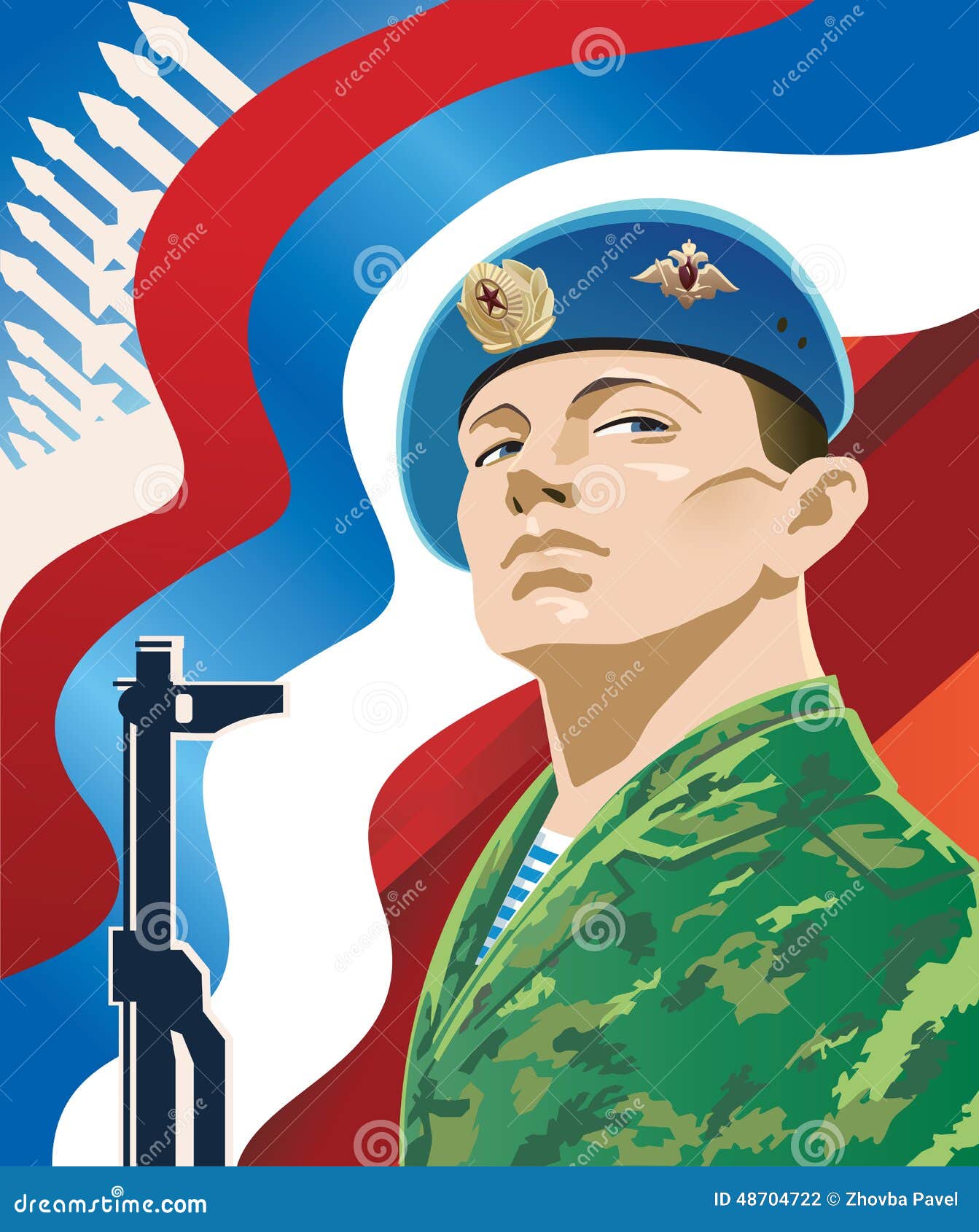 Russian Soldiers. Vector Illustration | CartoonDealer.com #48704722