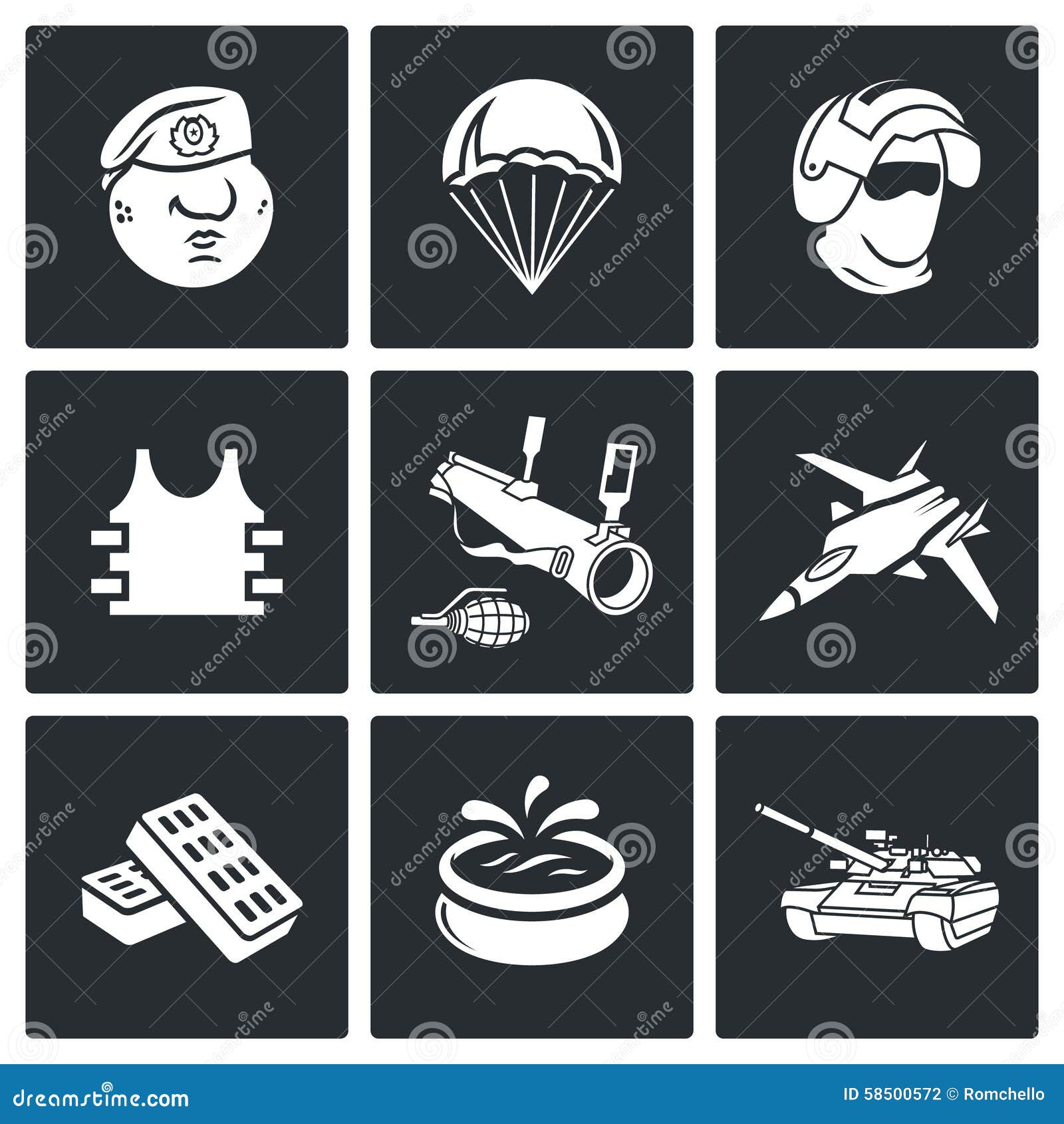 Russian Special Forces Icons. Vector Illustration. Stock Illustration ...