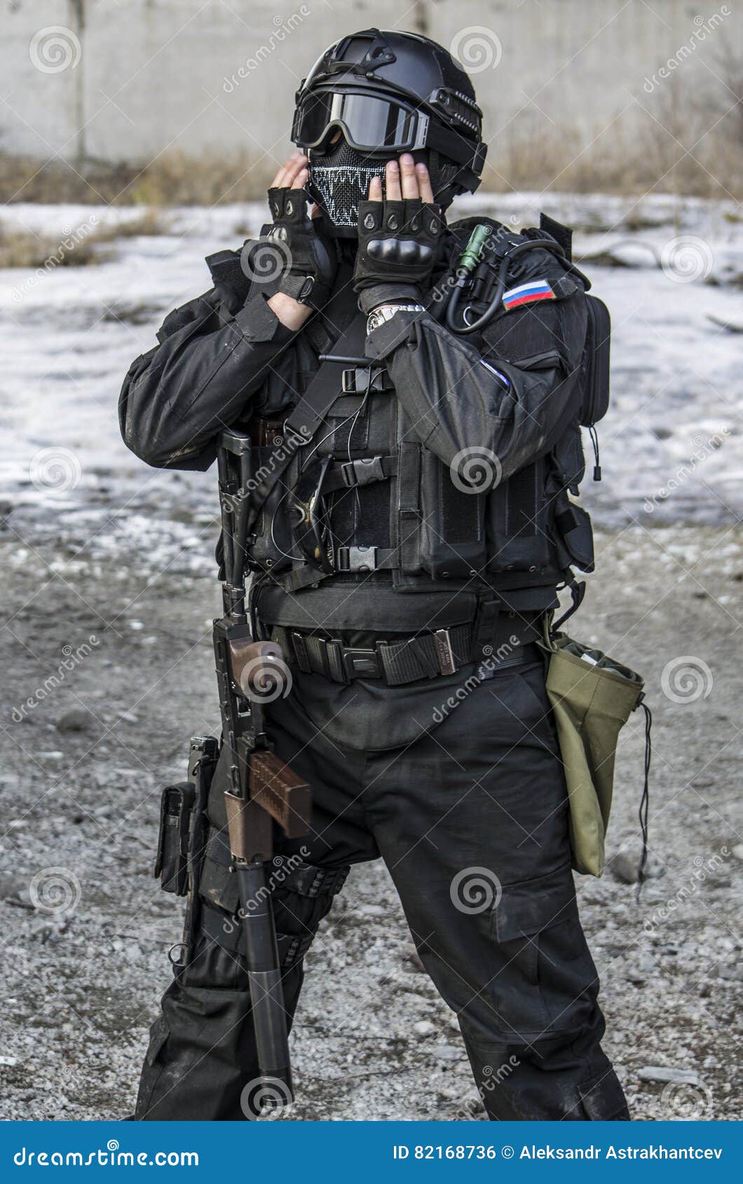 Russian Special Forces Training at a Military Training Ground. Stock ...