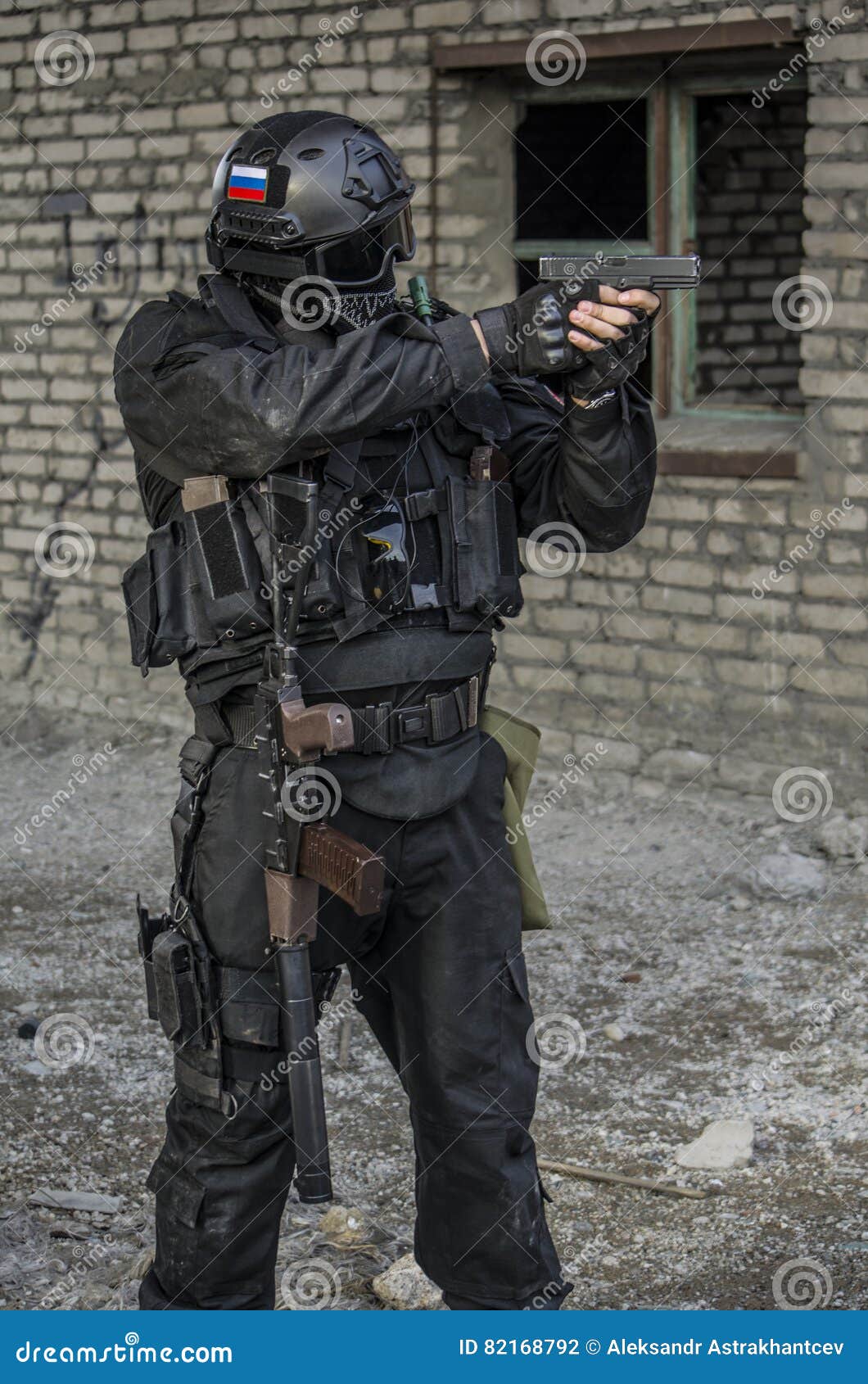 Russian Special Forces Training at a Military Training Ground. Stock ...