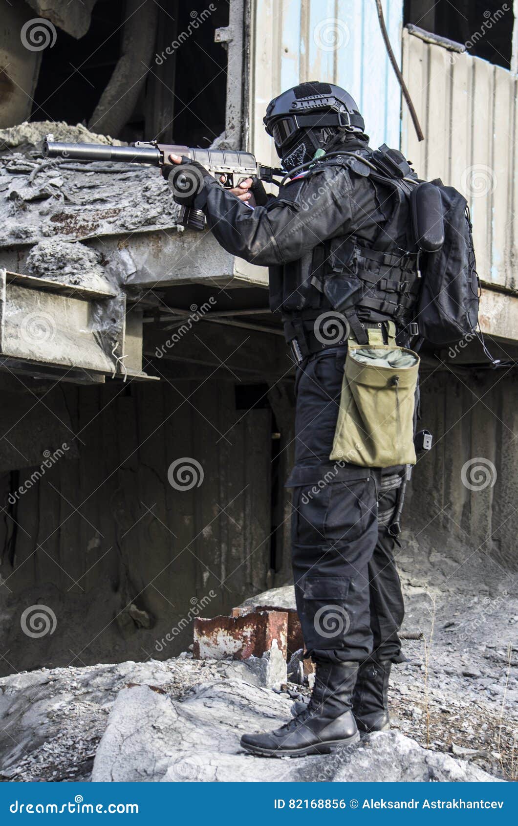 Russian Special Forces Training at a Military Training Ground. Stock ...