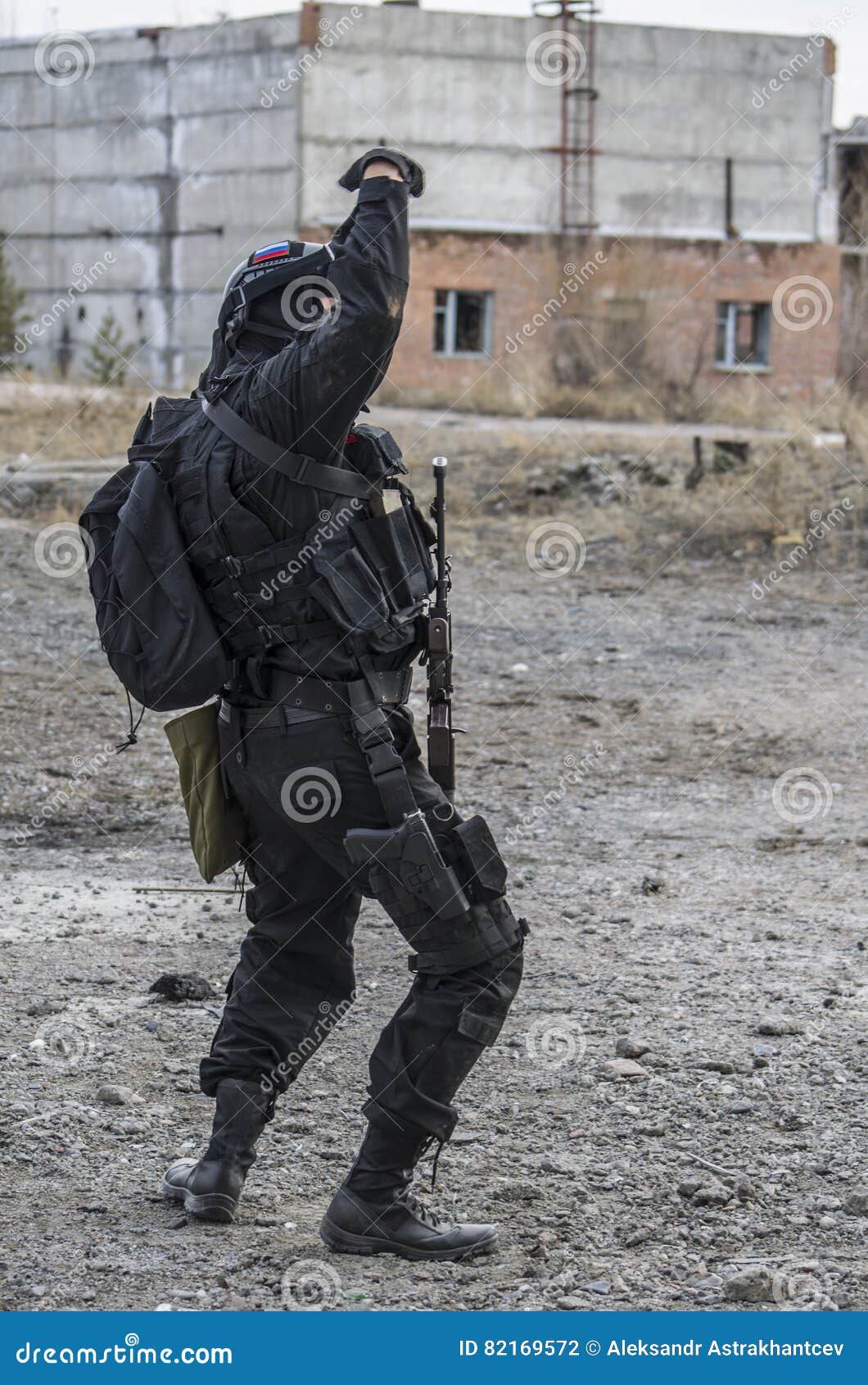 Russian Special Forces Training at a Military Training Ground. Stock ...