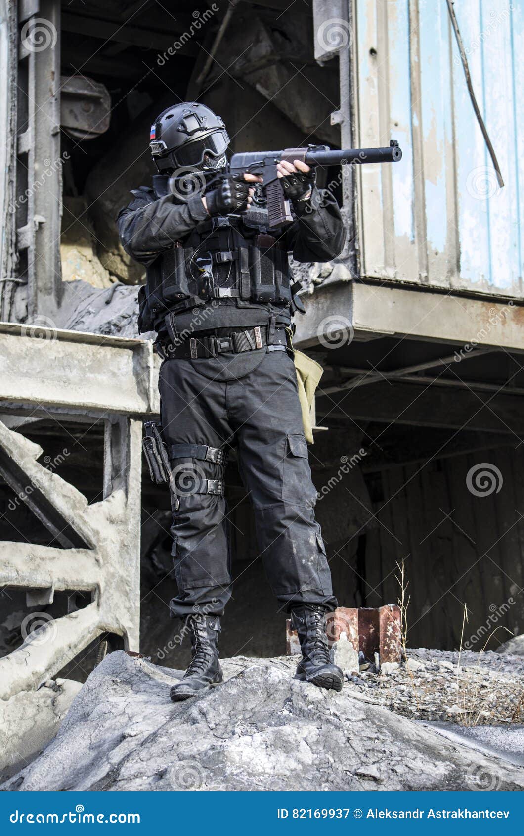 Russian Special Forces Training at a Military Training Ground. Stock ...