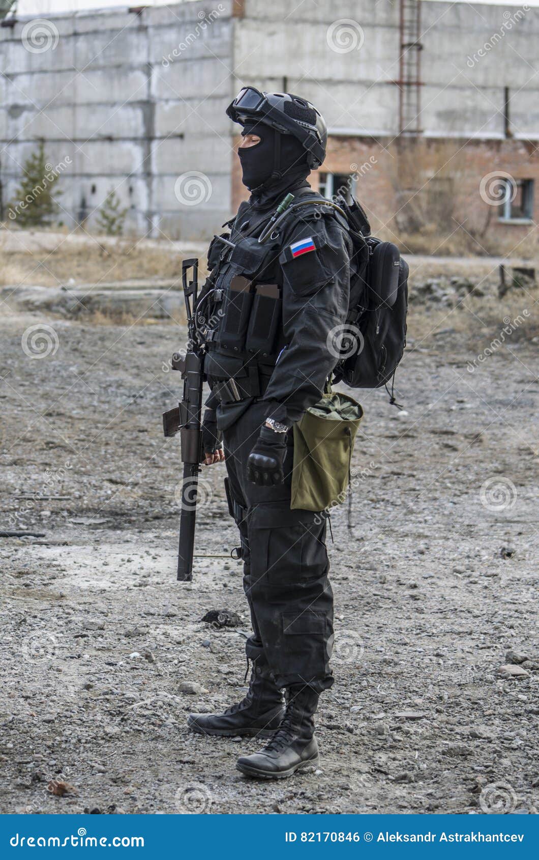 Russian Special Forces Training at a Military Training Ground. Stock ...