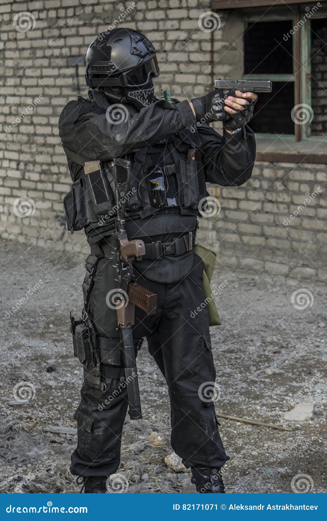 Russian Special Forces Training at a Military Training Ground. Stock ...