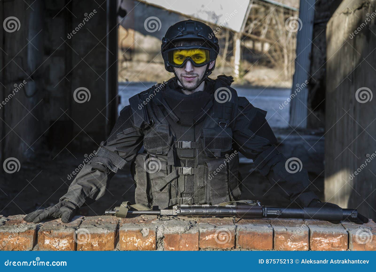 Russian Special Forces Training at a Military Training Ground. Stock ...