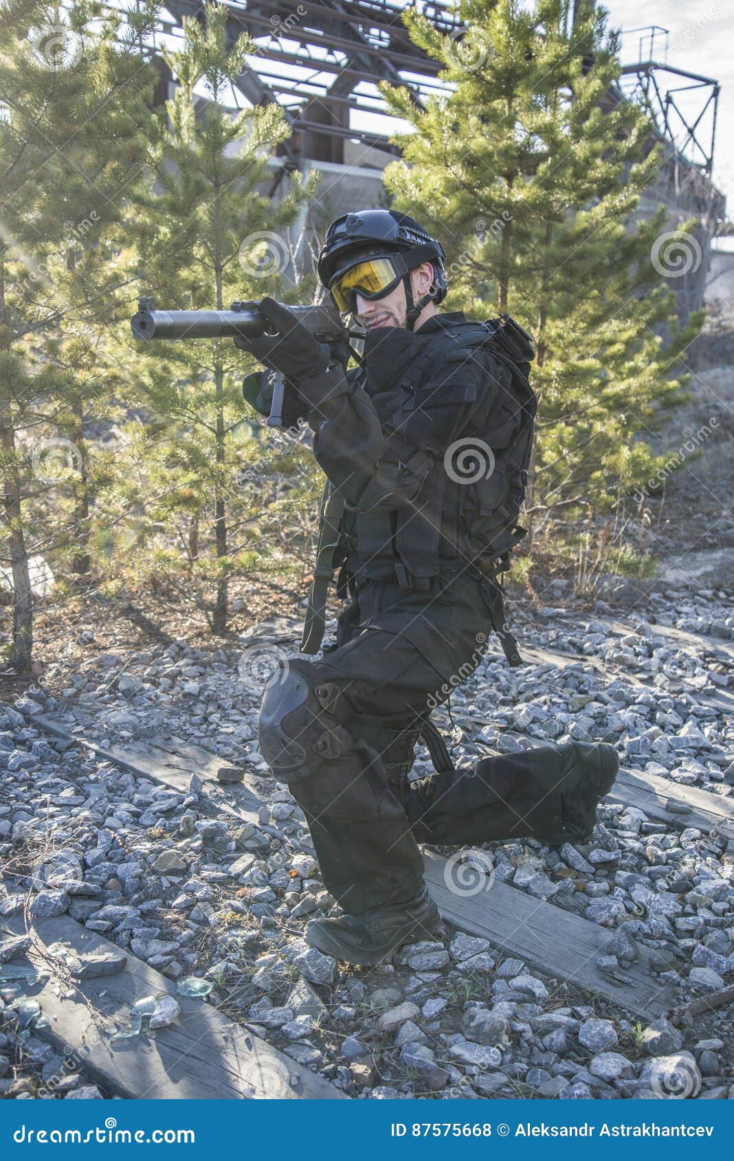 Russian Special Forces Training at a Military Training Ground. Stock ...