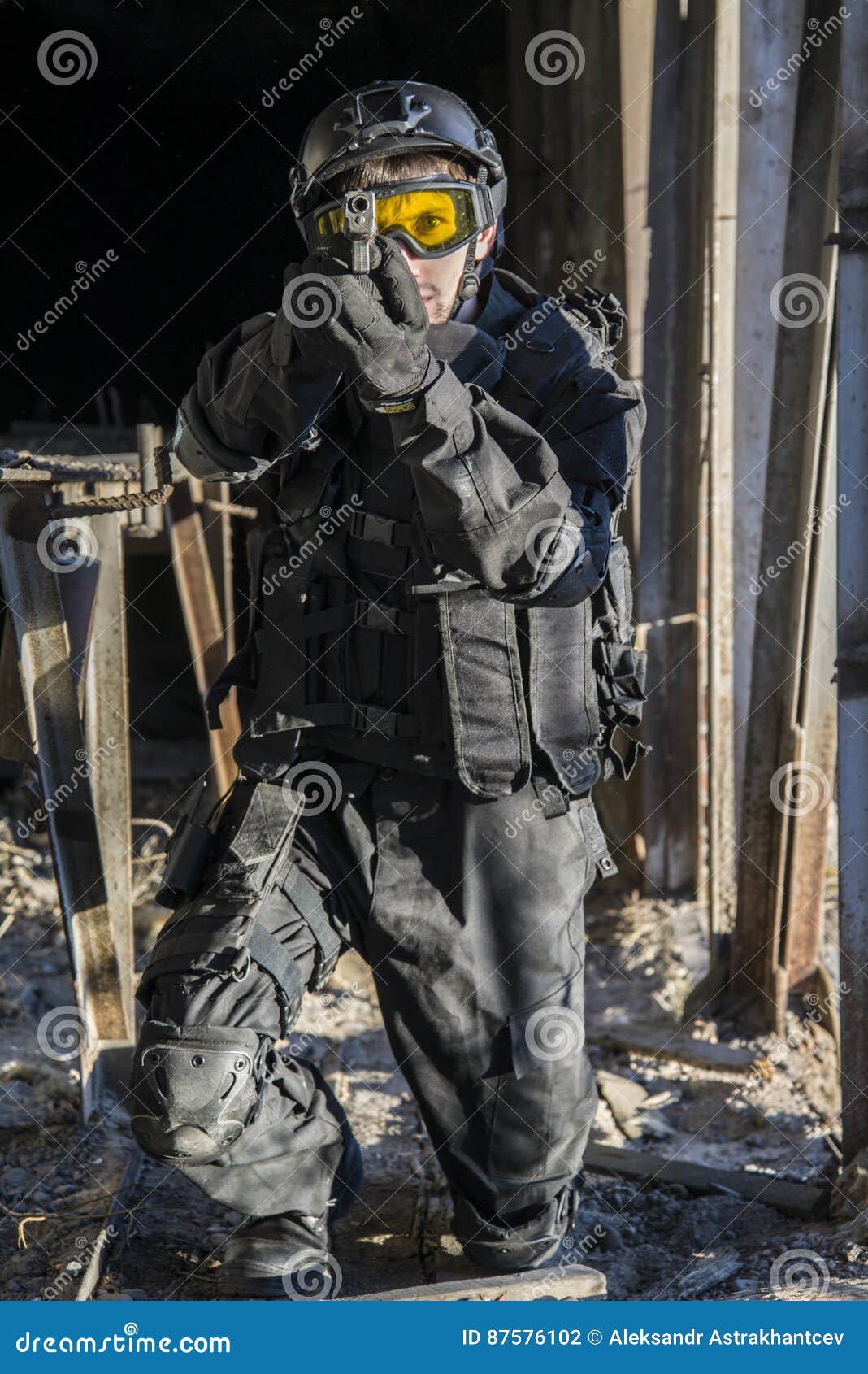 Russian Special Forces Training at a Military Training Ground. Stock ...