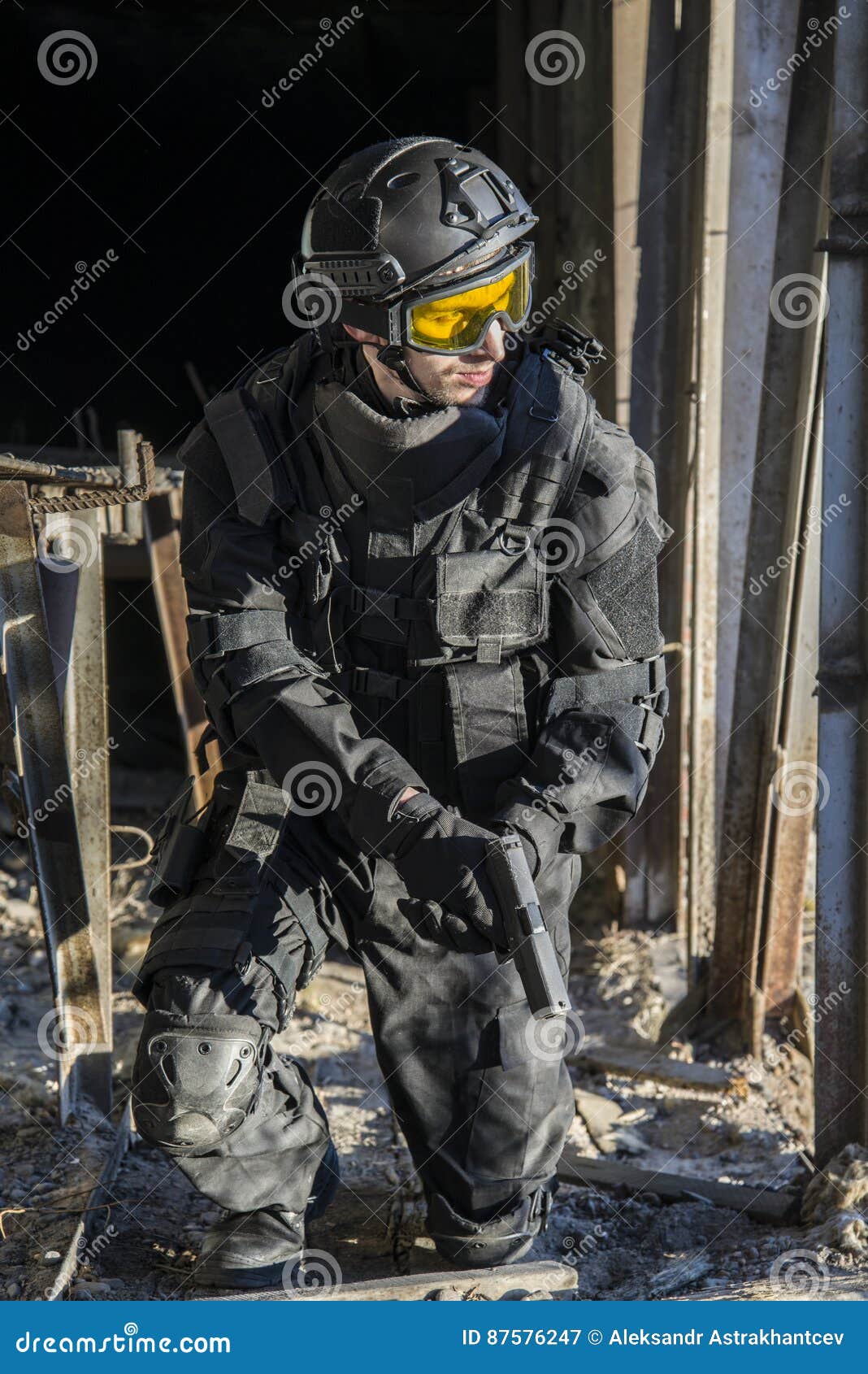 Russian Special Forces Training at a Military Training Ground. Stock ...