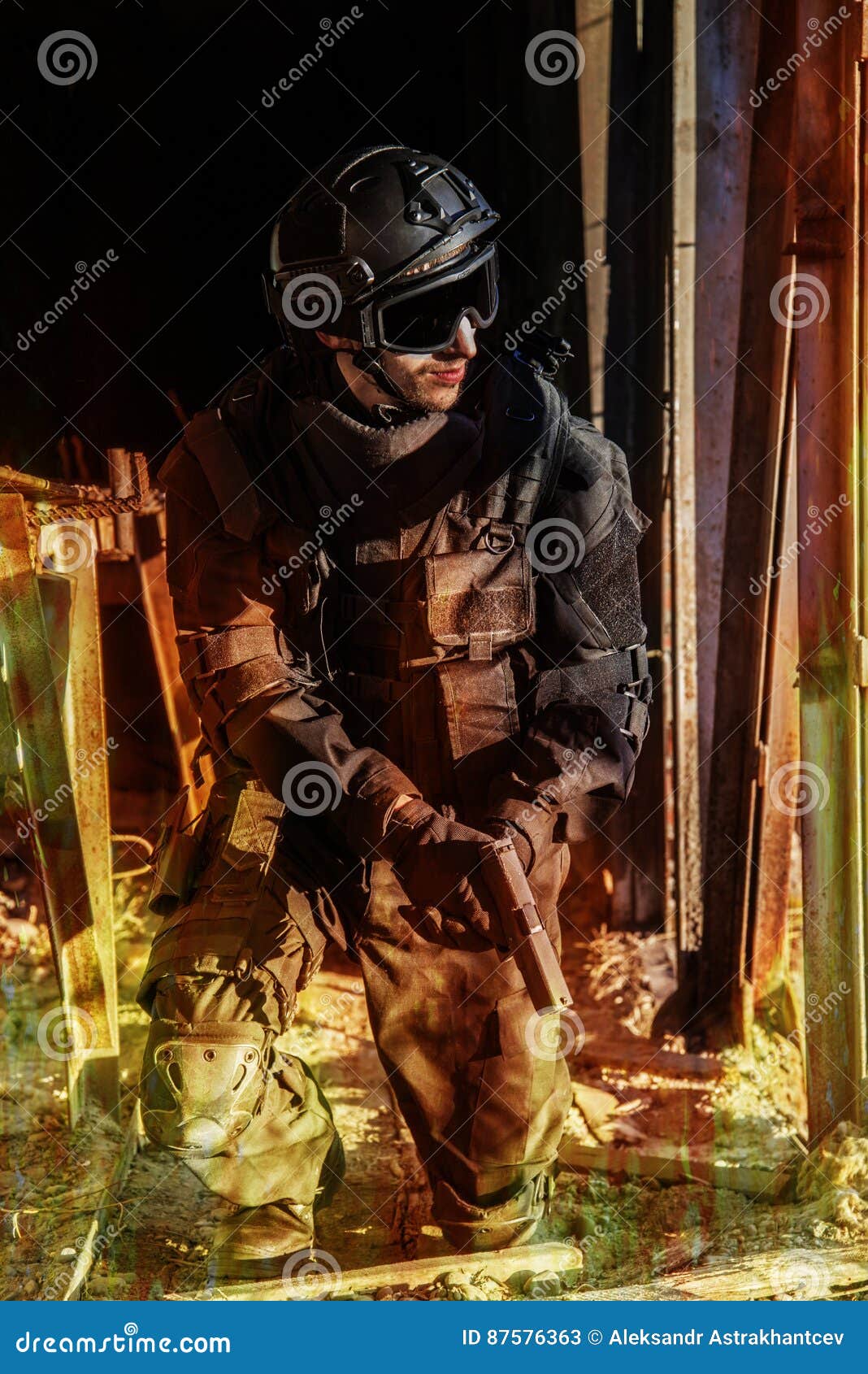 Russian Special Forces Training at a Military Training Ground. Stock ...