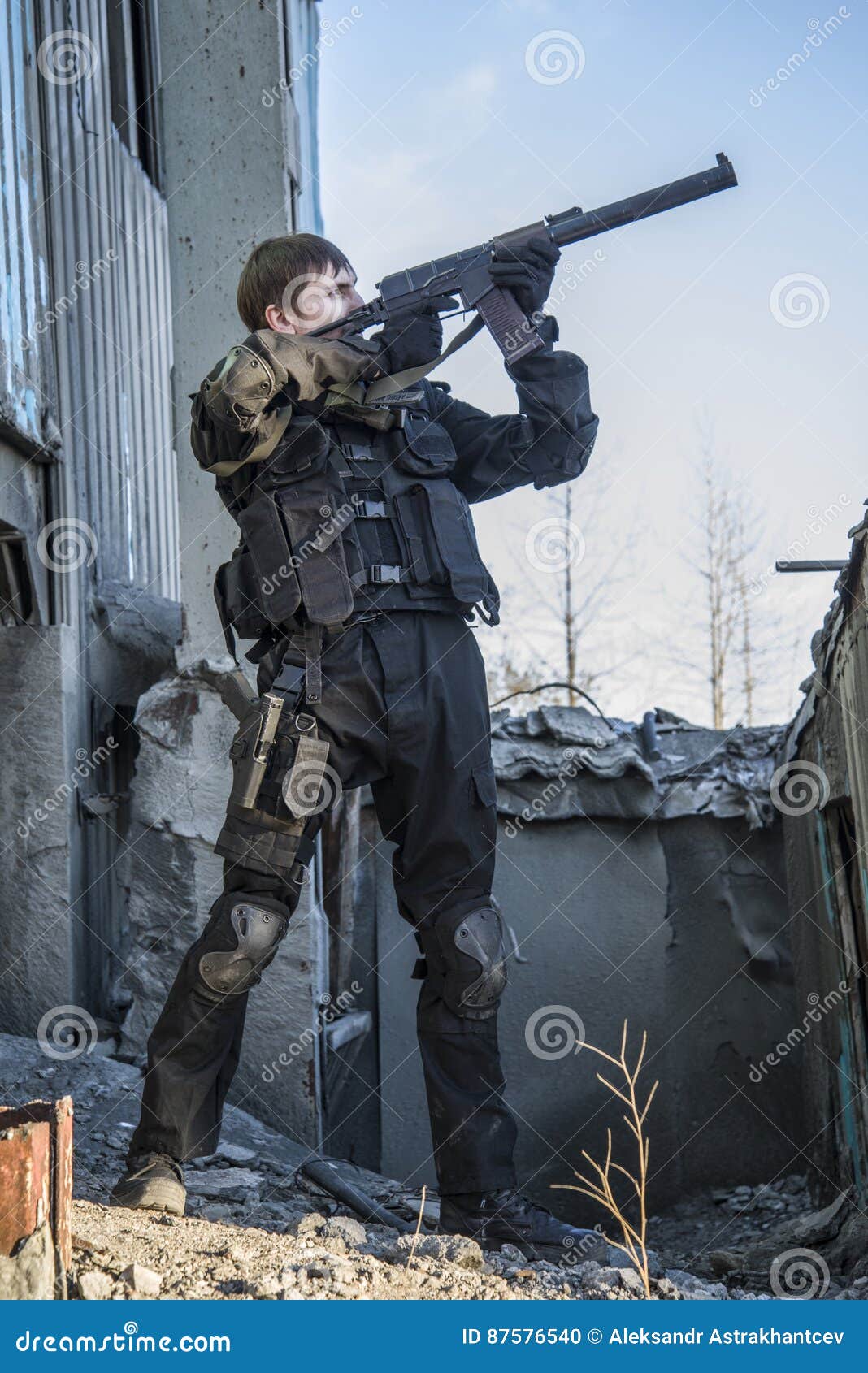 Russian Special Forces Training at a Military Training Ground. Stock ...