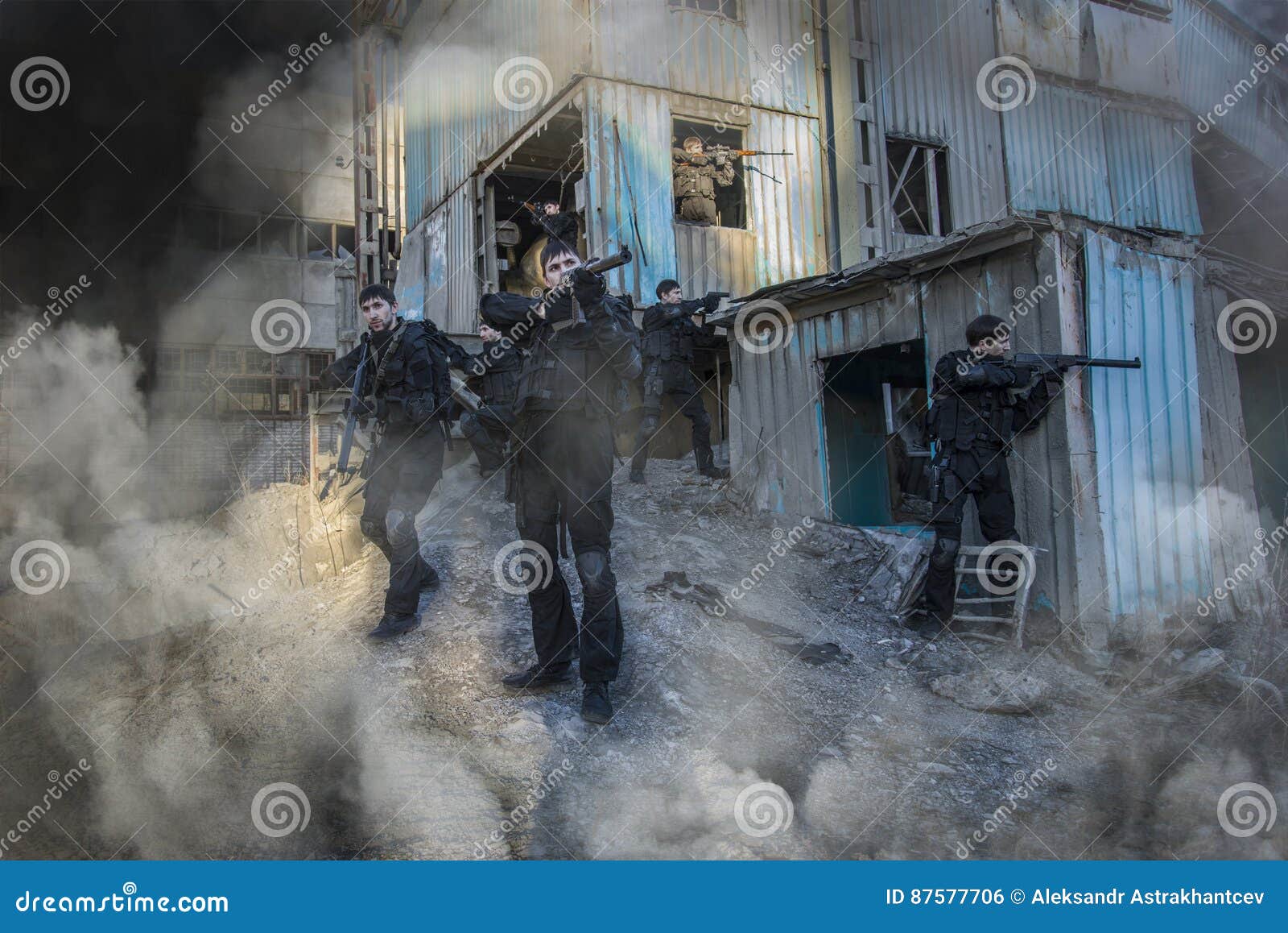 Russian Special Forces Training at a Military Training Ground. Stock ...
